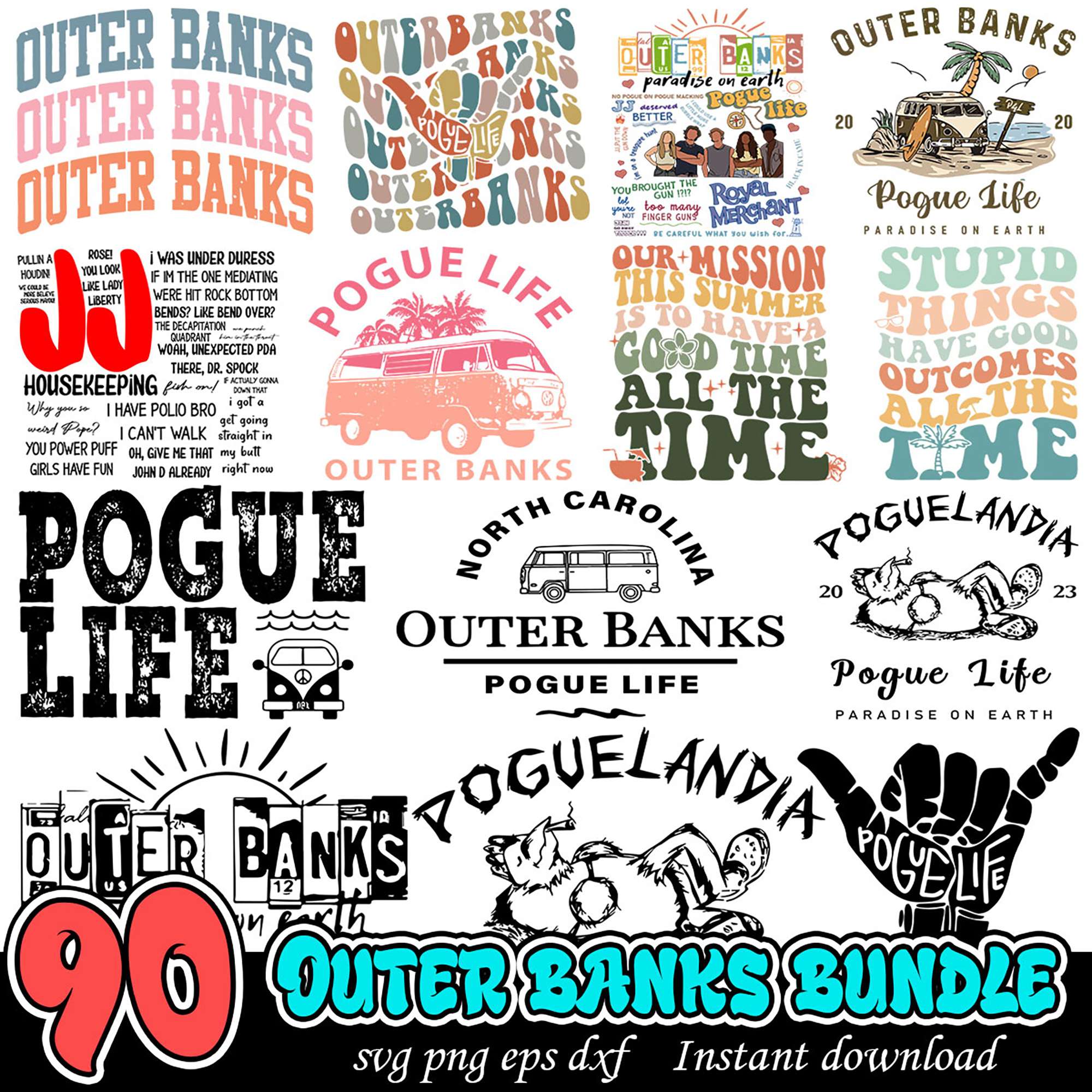 Outer Banks SVG Bundle 90 Designs – svgpan