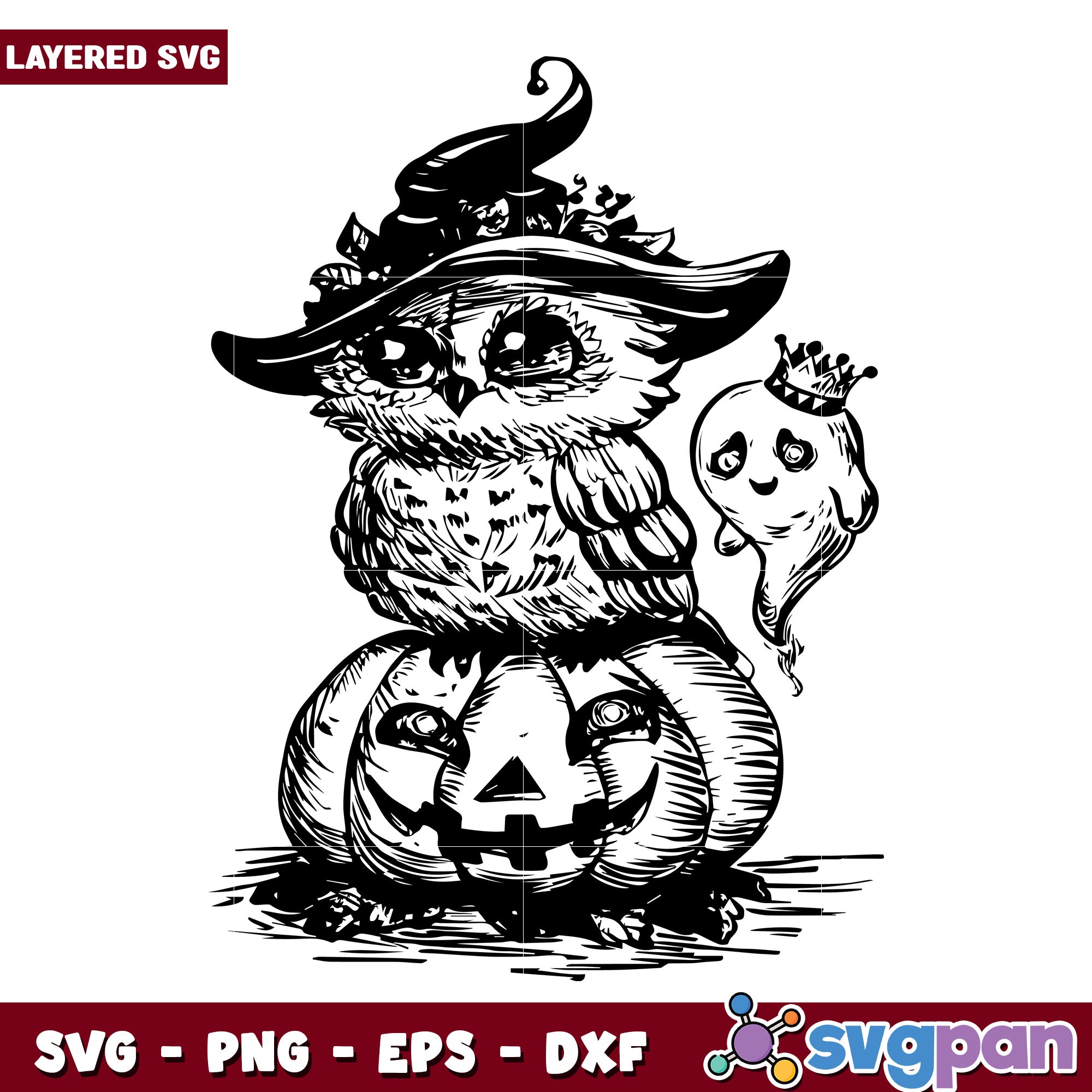 Owl boo pumpkin halloween svg, halloween horror nights svg, spirit hal ...