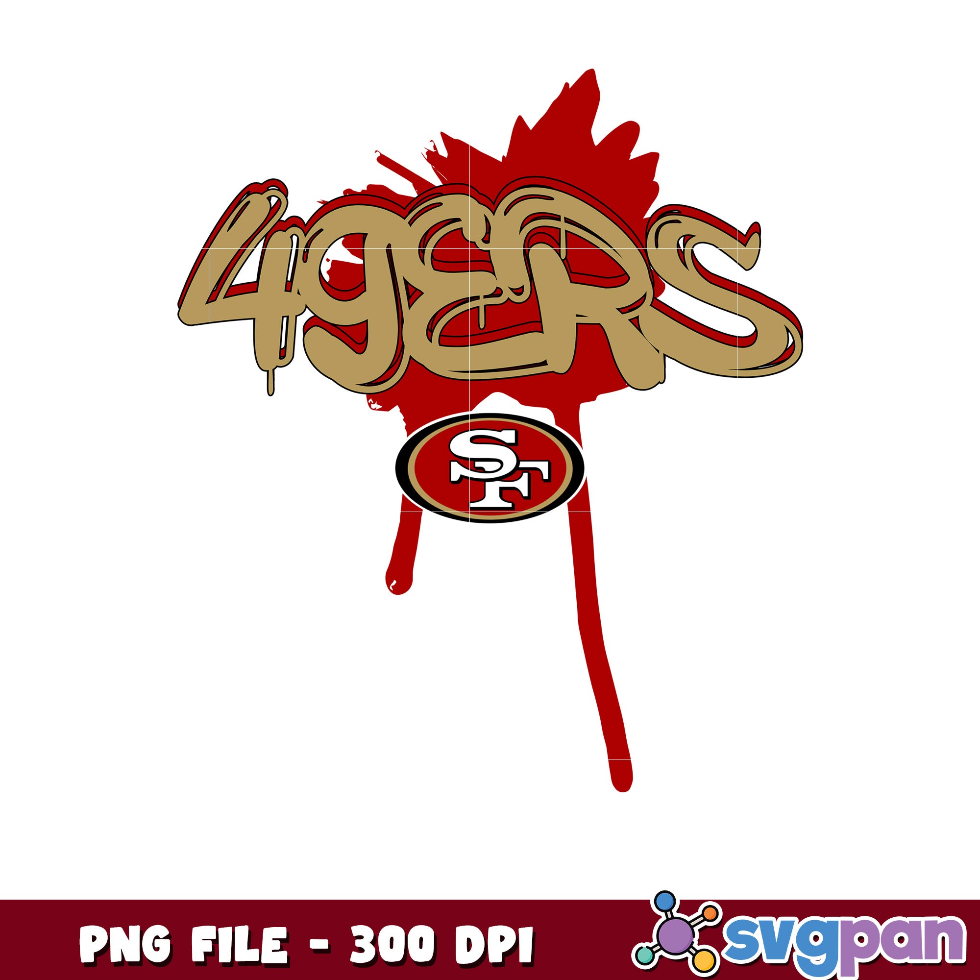 Painting design of san francisco 49ers team png, national football lea ...