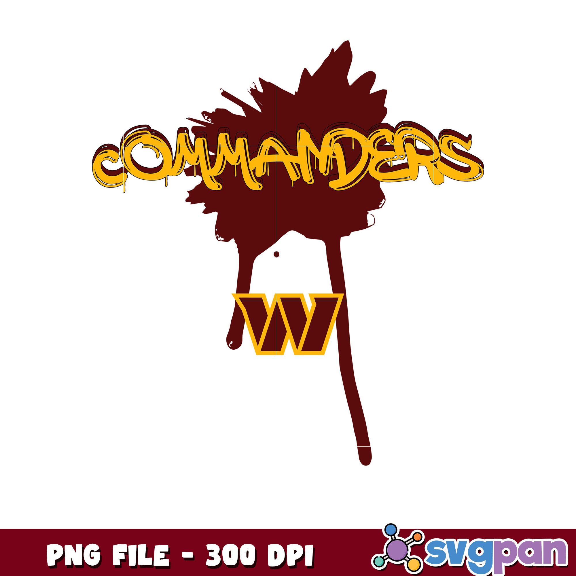Painting design of washington commanders team png, national football l ...