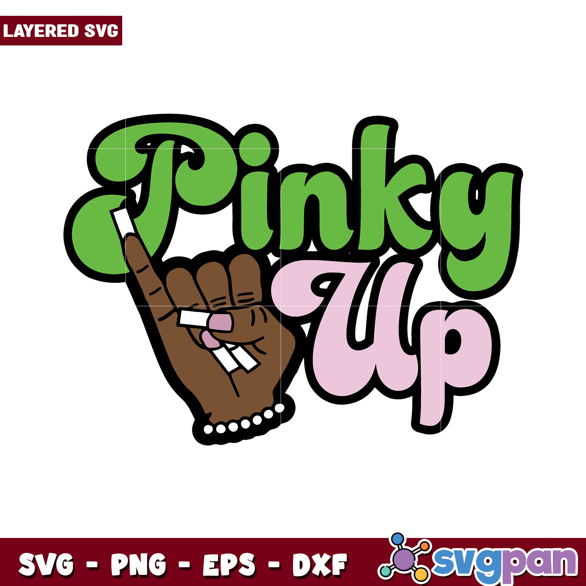 Pinky Up Hand Gesture SVG Design, Perfect for Creative Projects – svgpan