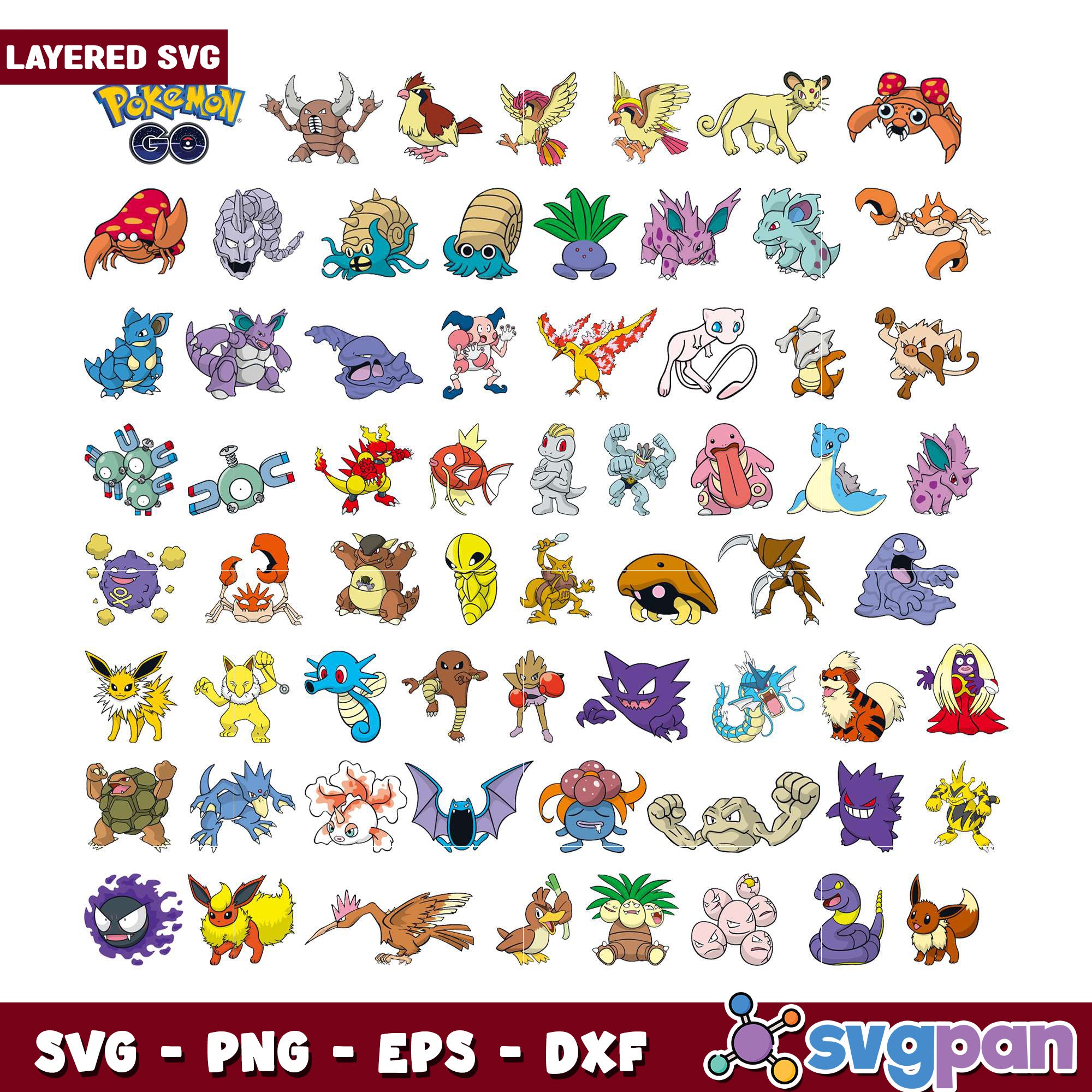 Pokemon Go SVG Bundle Layered Designs – svgpan