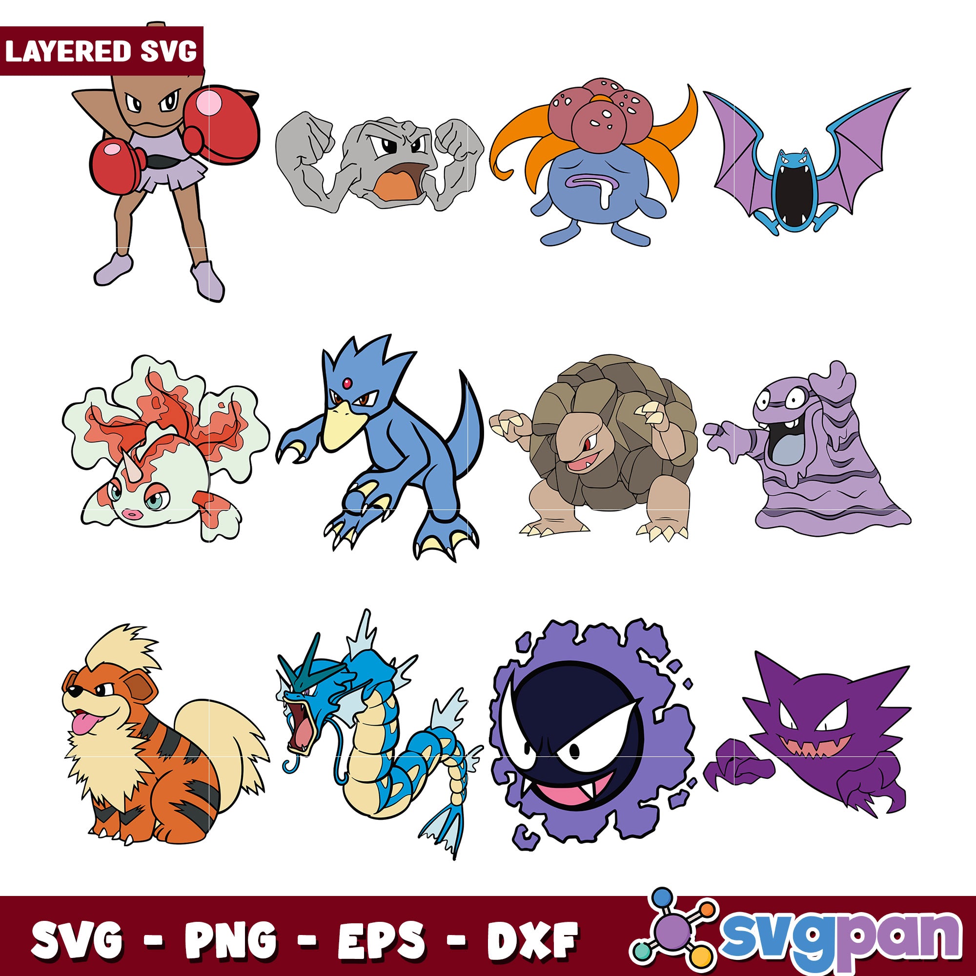 Pokemon SVG Bundle Cute Layered Designs for Crafting – svgpan