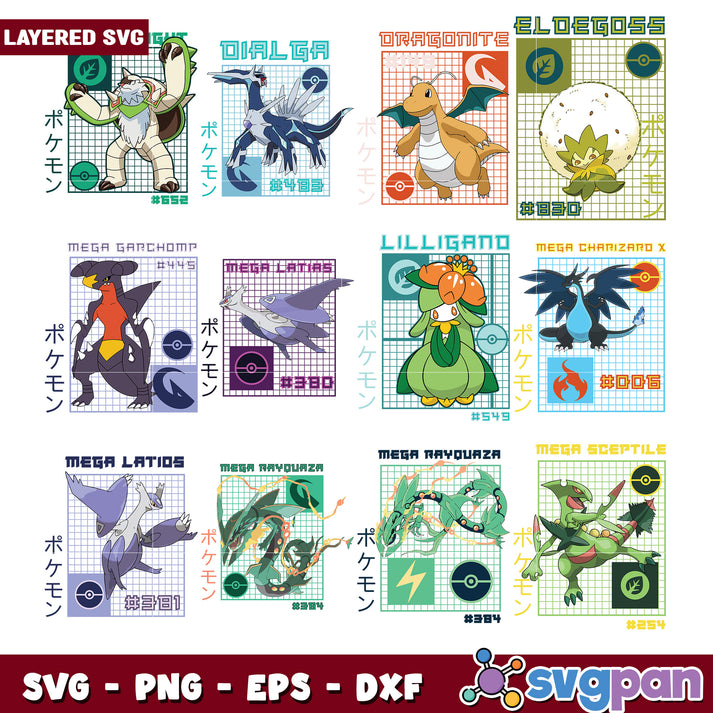 Pokemon SVG Bundle Layered Designs for Crafting – svgpan