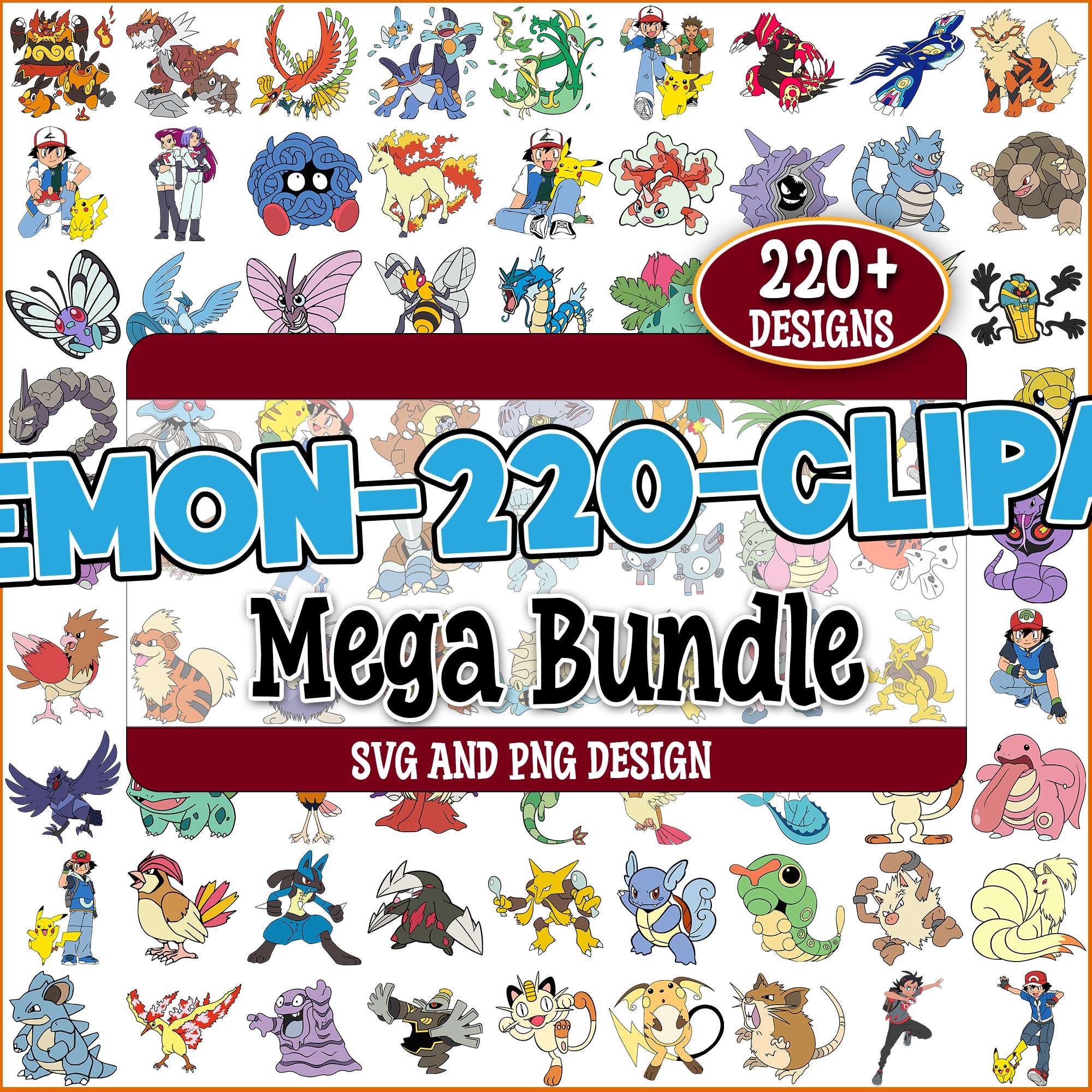 Pokemon collection svg bundle, legendary pokemon svg, pokemon types sv ...