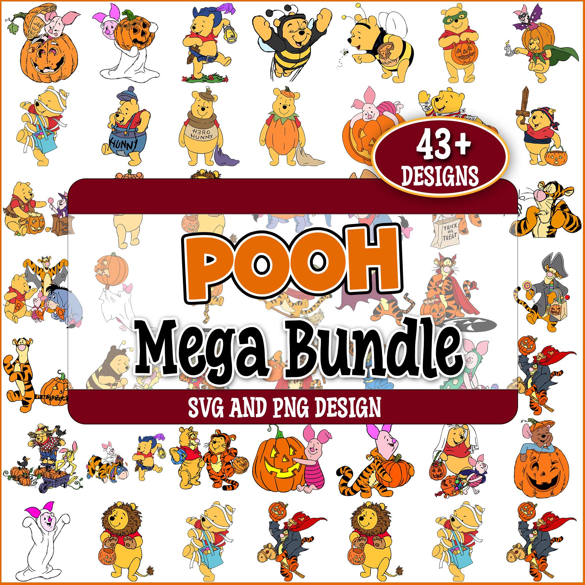 Pooh bear in halloween svg bundle, winnie the pooh svg, spirit hallowe ...