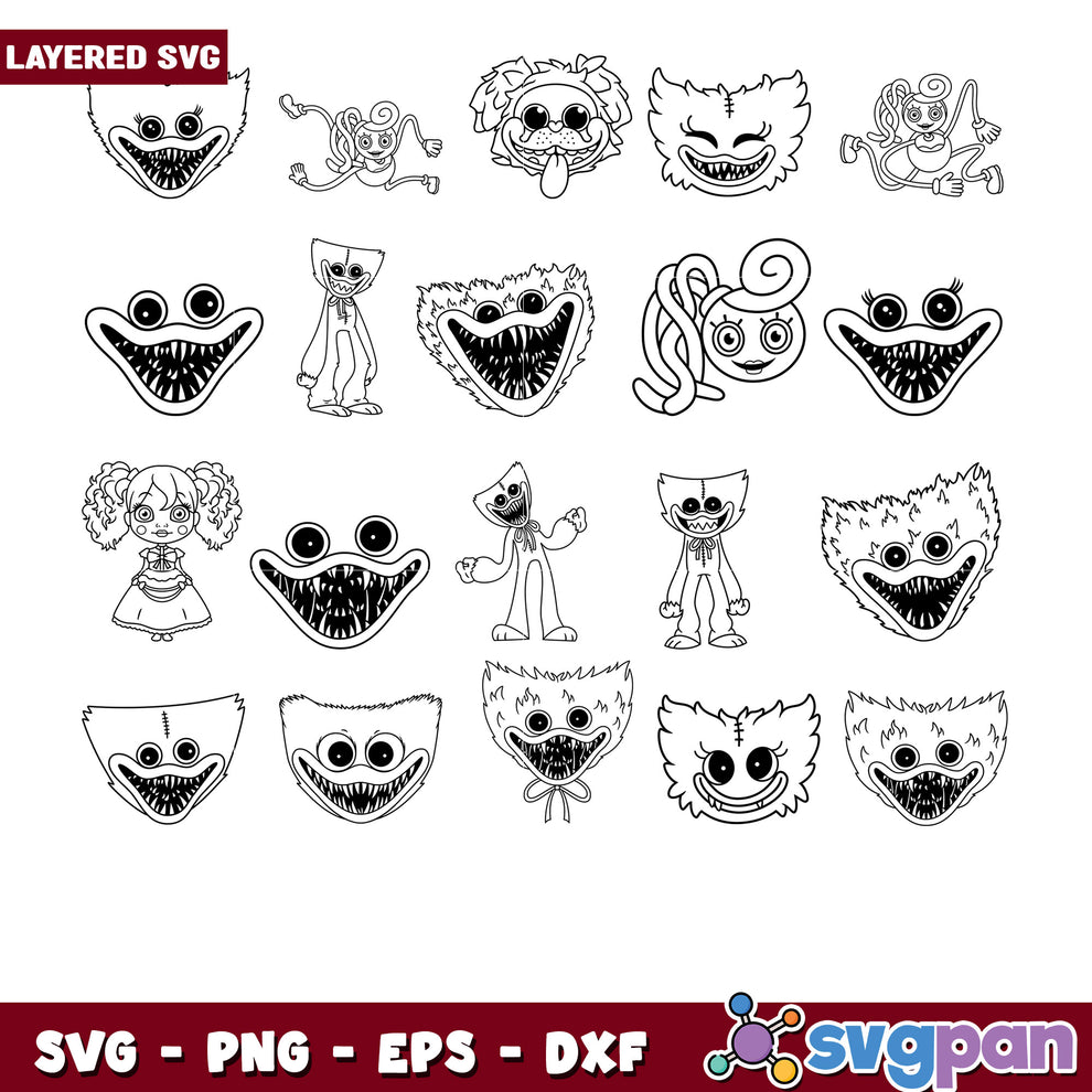 Poppy Playtime Monsters SVG Bundle – svgpan