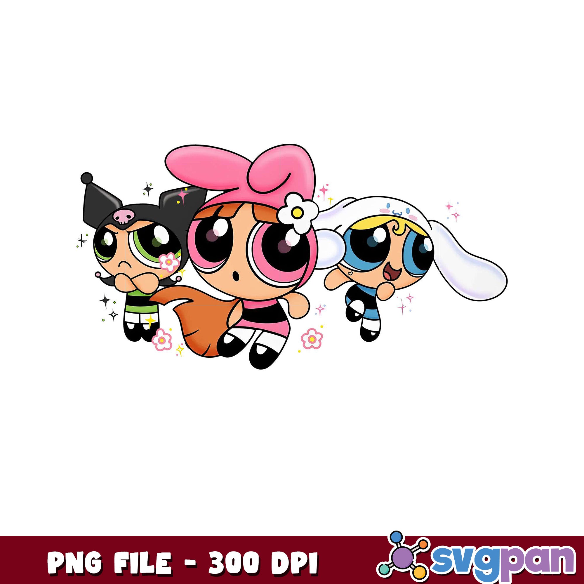 Powerpuff Girls PNG Digital Download, High Quality Image 300 DPI – svgpan