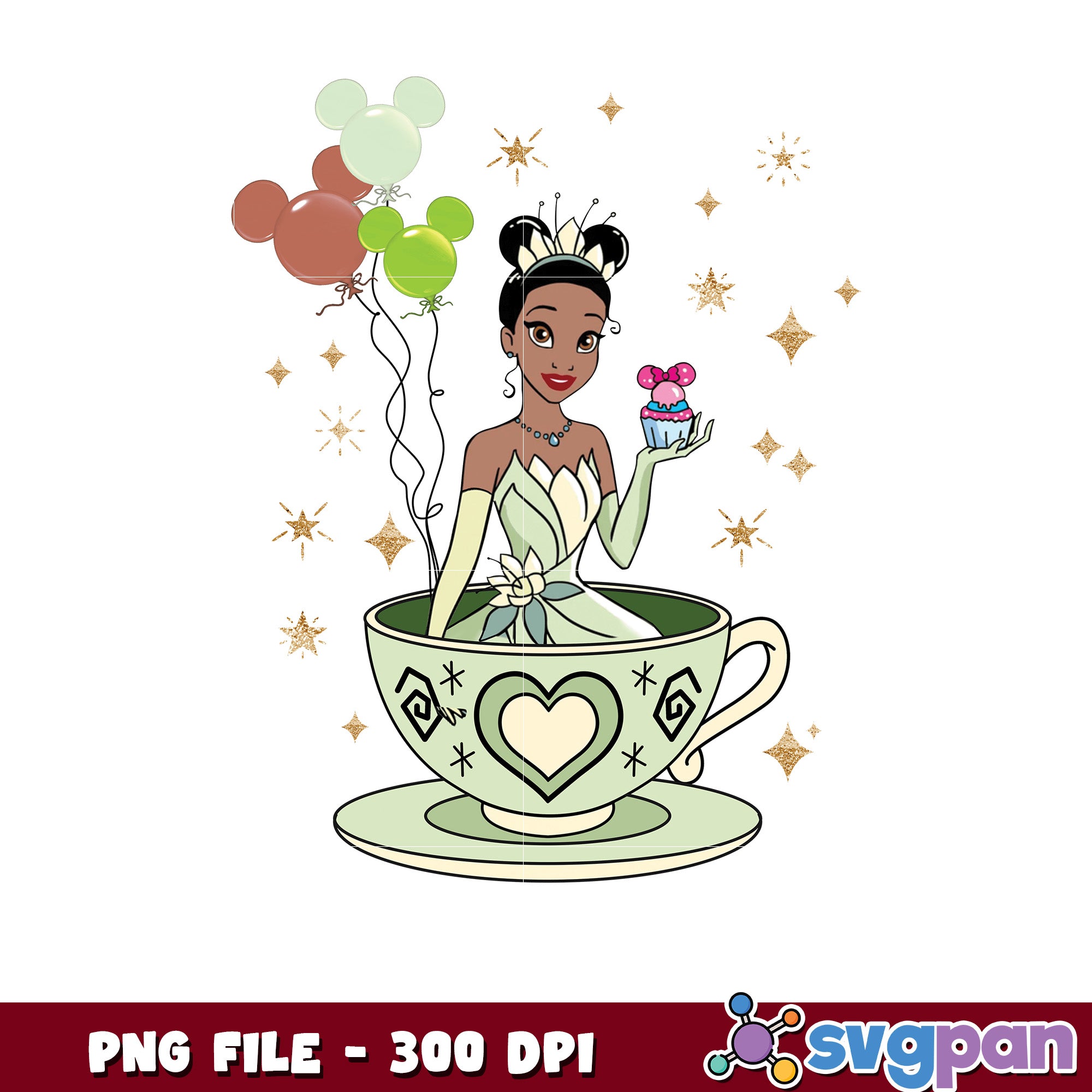 Princess Tiana Teacup PNG – svgpan