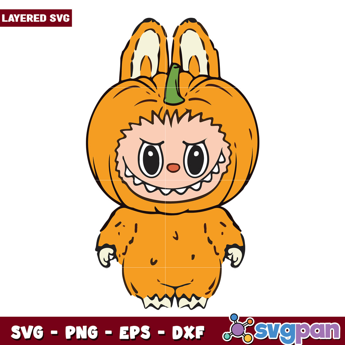 Pumpkin costume labubu svg, labubu dolls svg, popmart labubu svg – svgpan