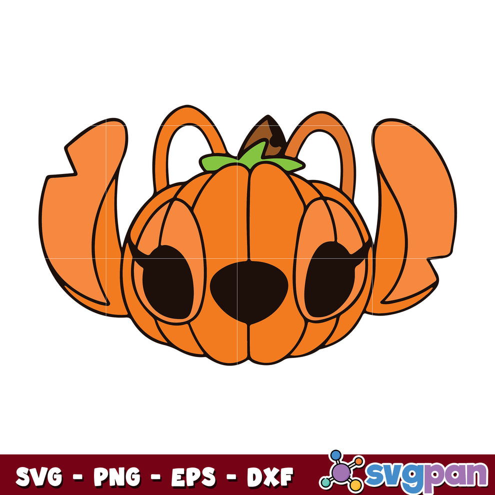 Stitch Pumpkin Head svg – svgpan
