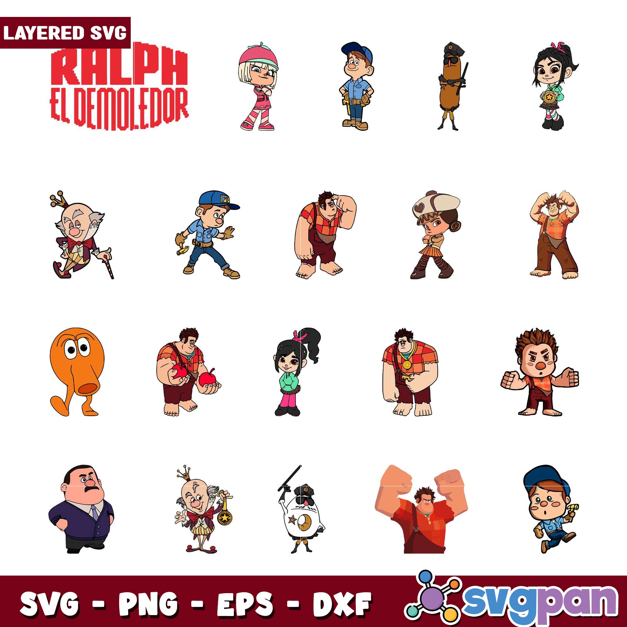 Ralph Breaks the Internet SVG Bundle Pack Download – svgpan