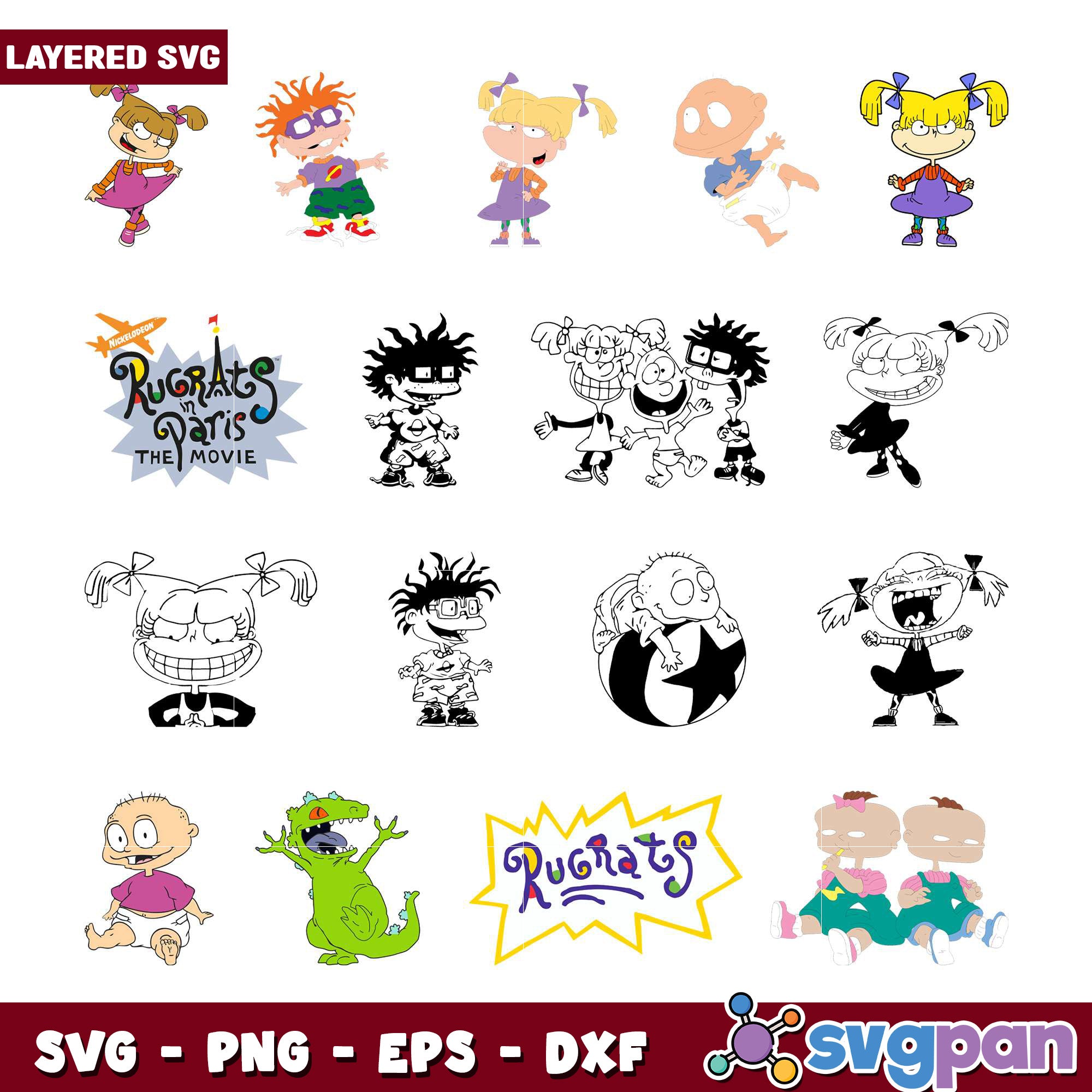 Rugrats Movie SVG Bundle Cute Character Designs – svgpan