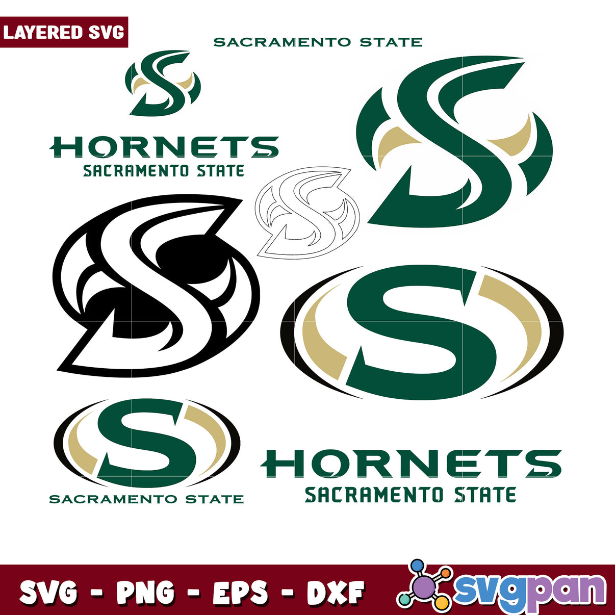 Sacramento State Hornets SVG Bundle – svgpan