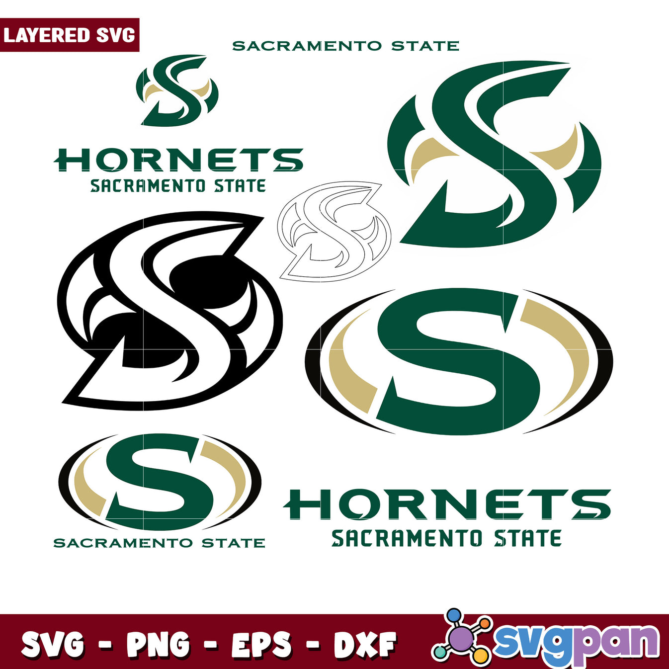 Sacramento State Hornets SVG Bundle – svgpan