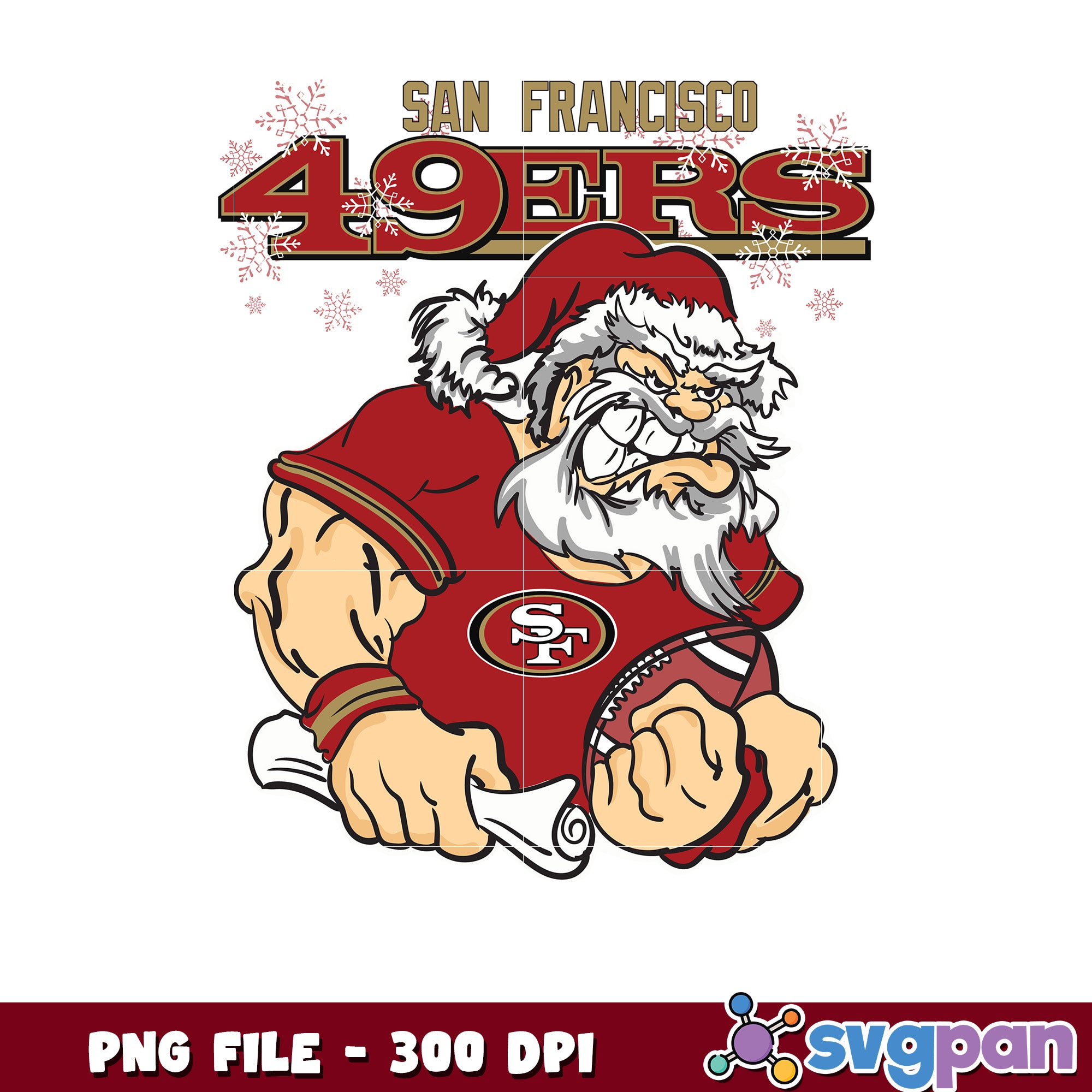 Santa claus 49ers design png, super bowl 2025 png, nfl teams helmet pn ...
