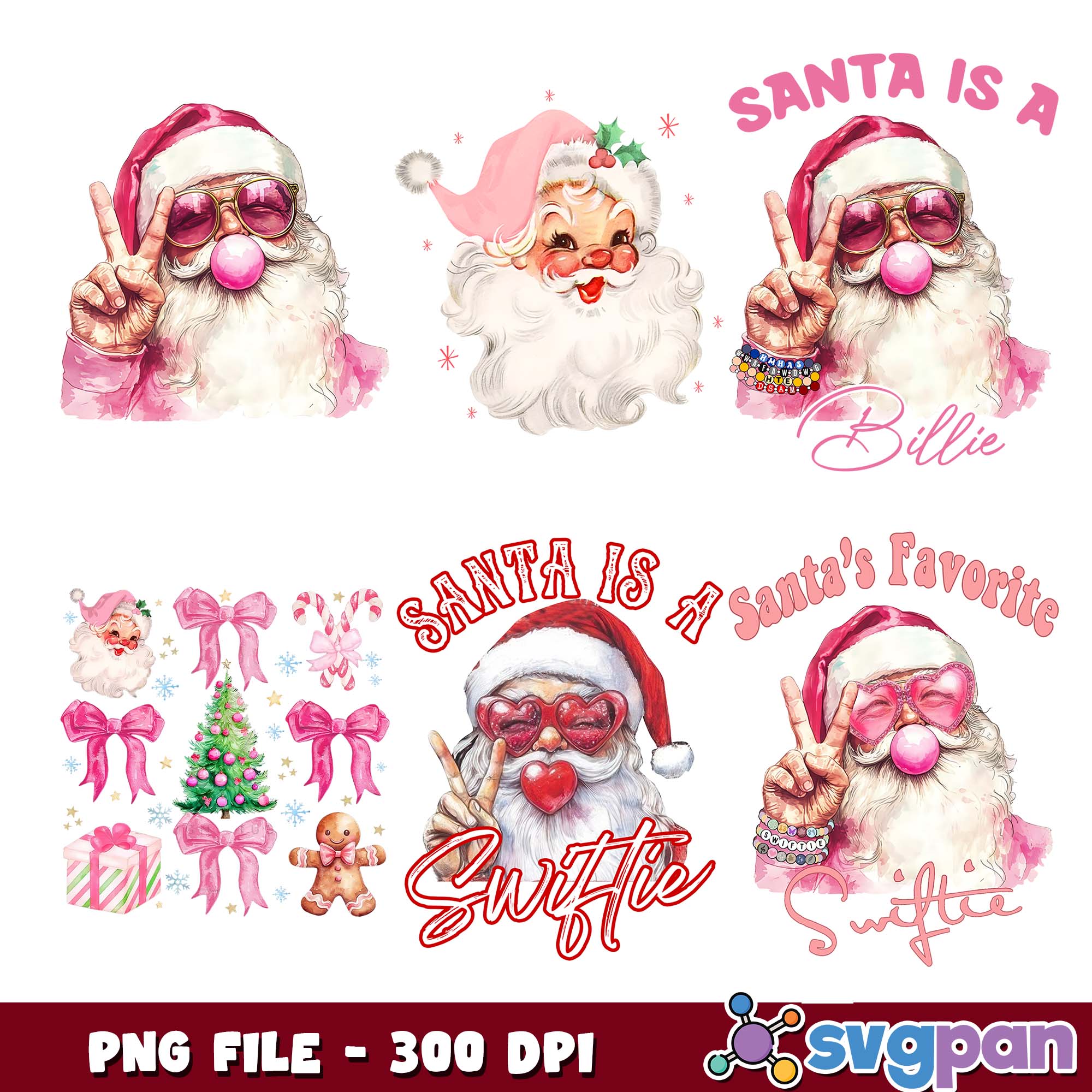 Santa is a swiftie png bundle, taylor swift png, spirit christmas png ...