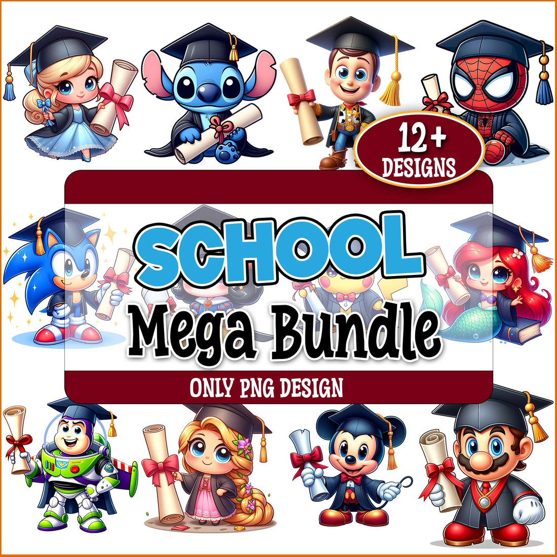School Disney Chibi Png Bundle High School Musical Png Graduated Png