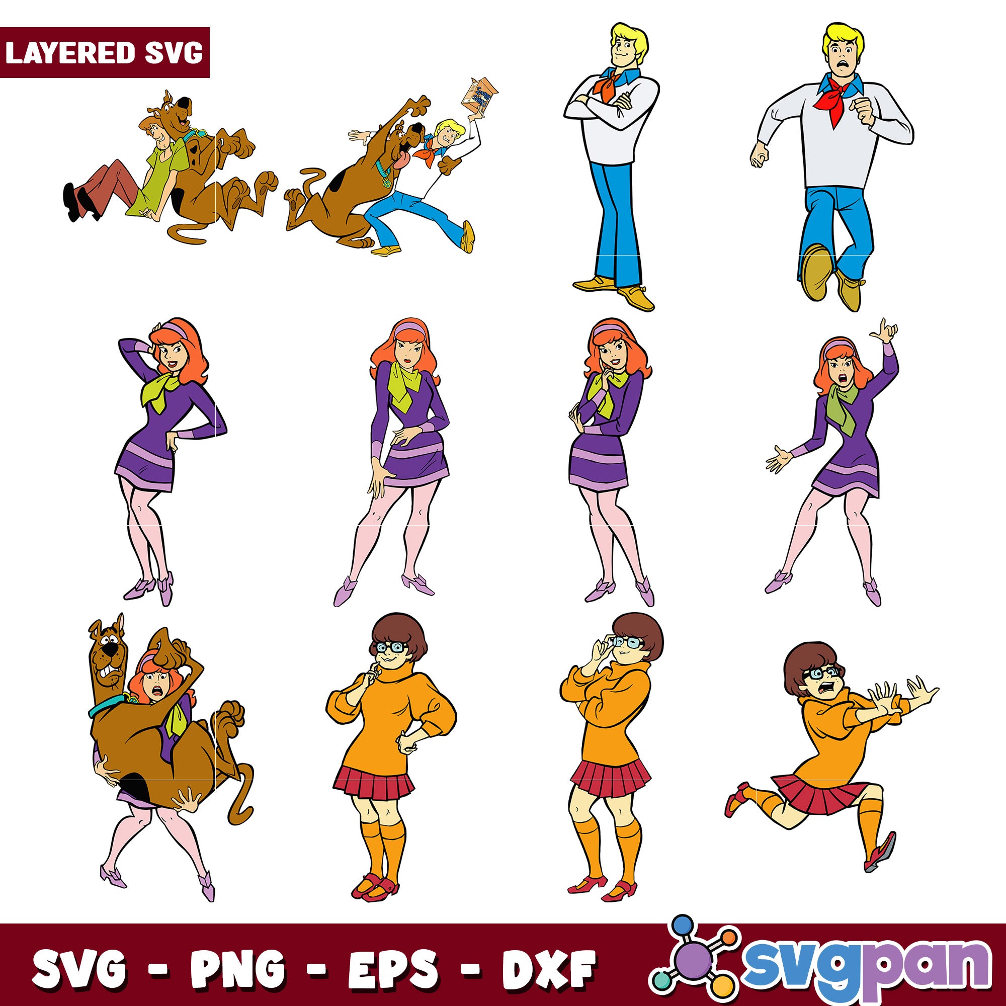 Scooby Doo Bundle SVG Layered PNG EPS DXF – svgpan