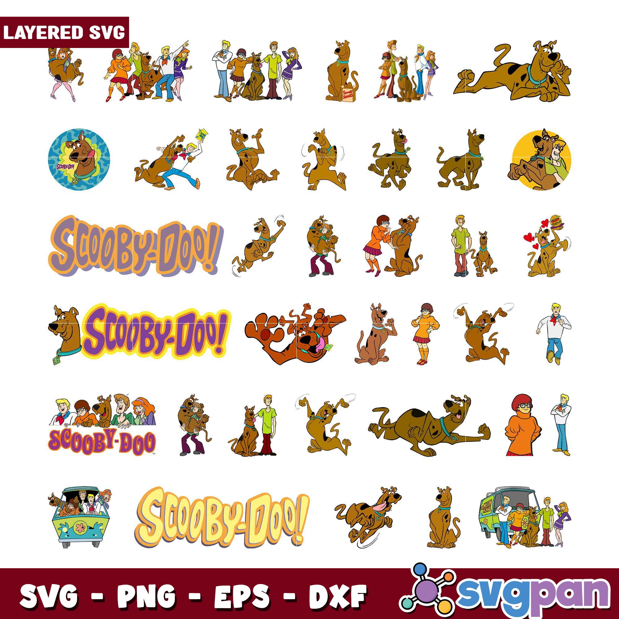 Scooby Doo SVG Bundle Fun Layered Cartoon Designs – svgpan