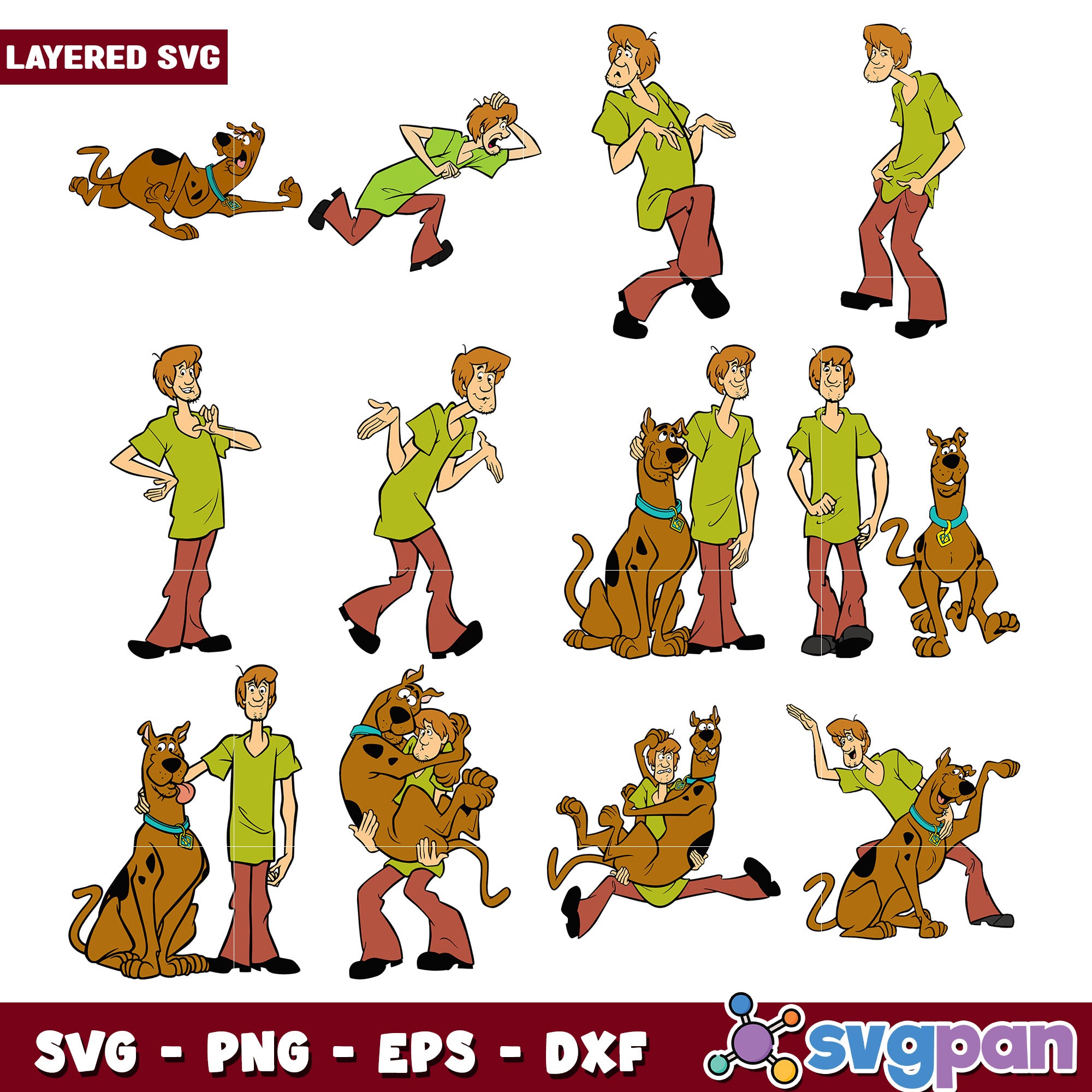 Scooby Doo SVG Bundle Layered Files – svgpan
