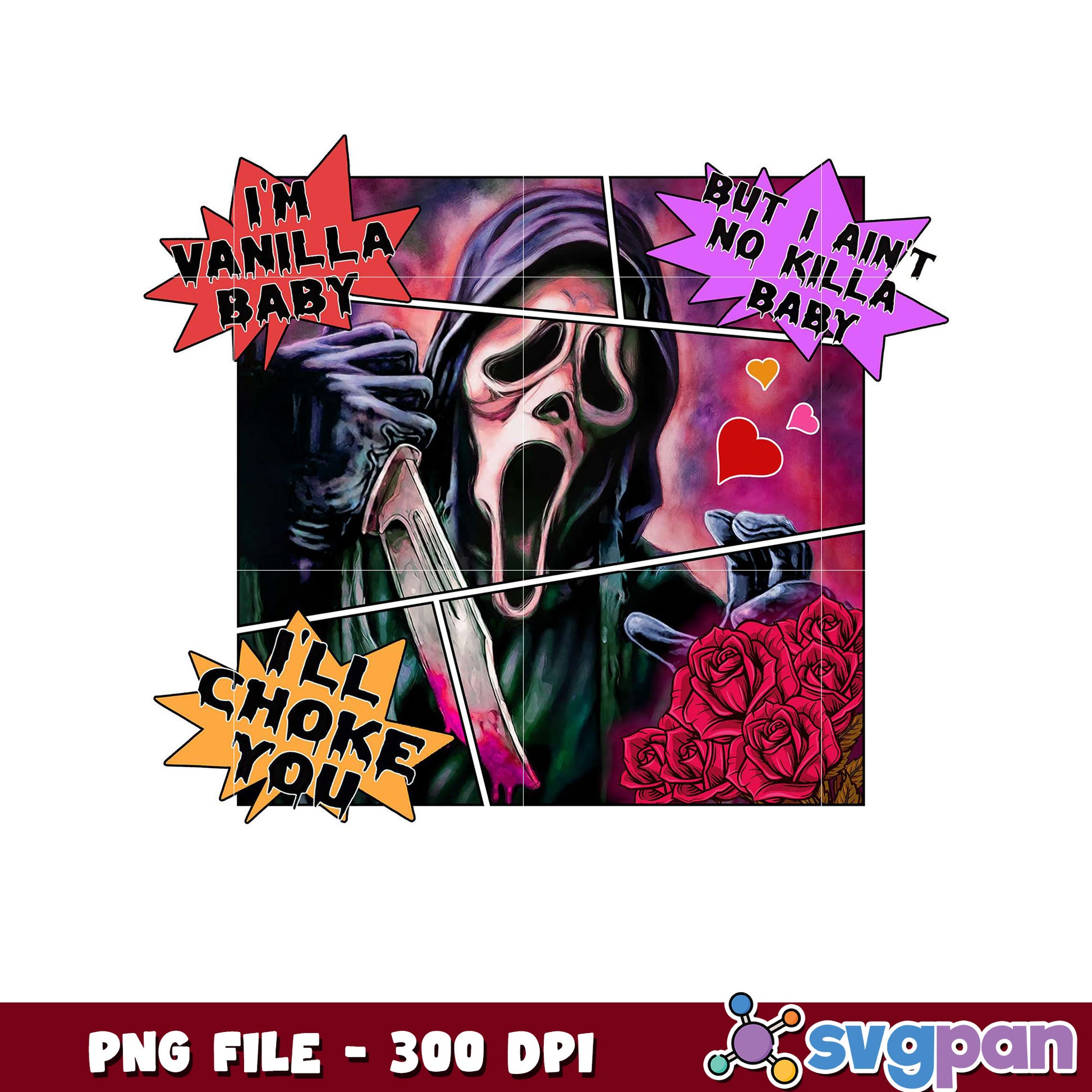 Scream Mask Art PNG, Unique Horror Design for Fans – svgpan