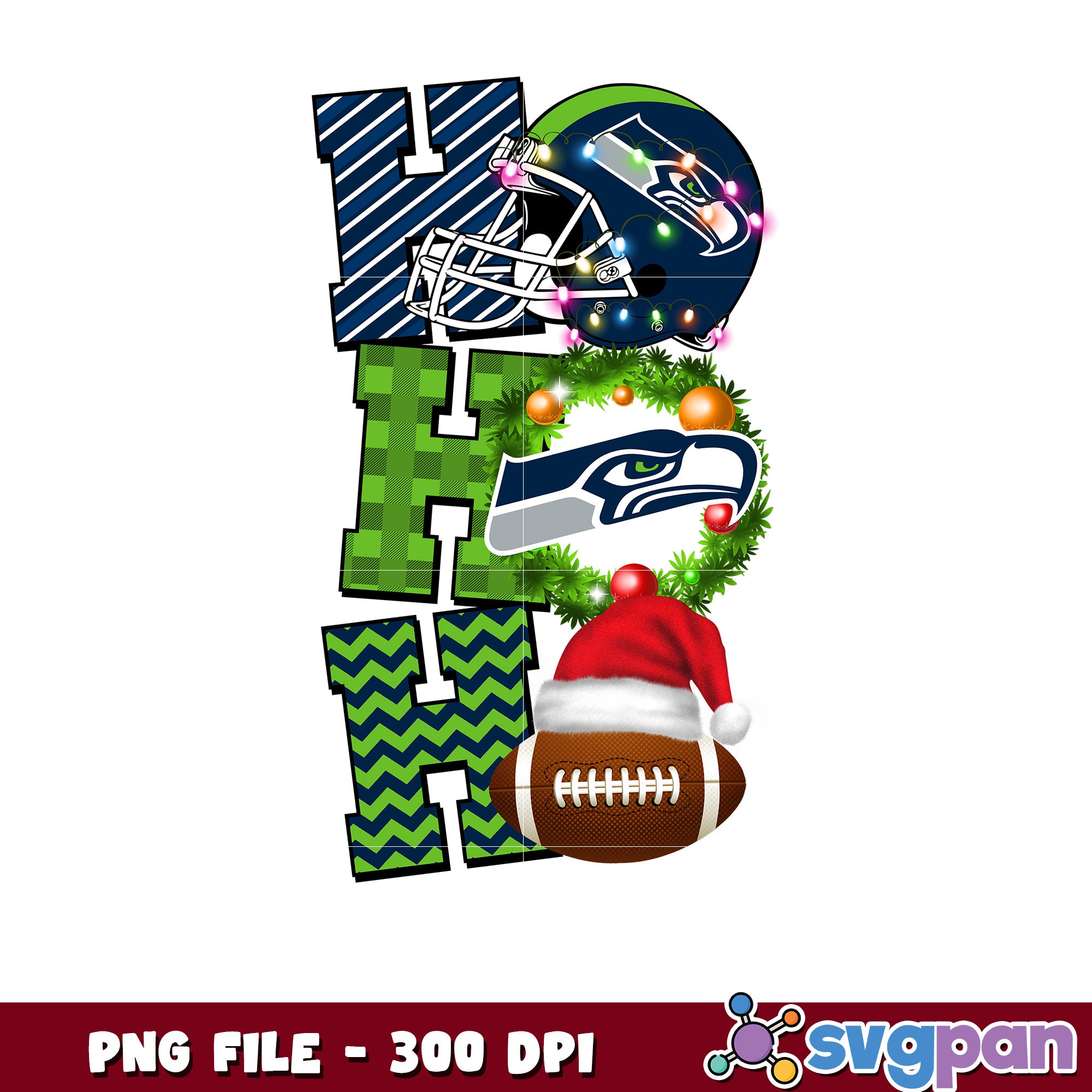 Seattle seahawks helmet hohoho png, nfl christmas games png, super bow ...