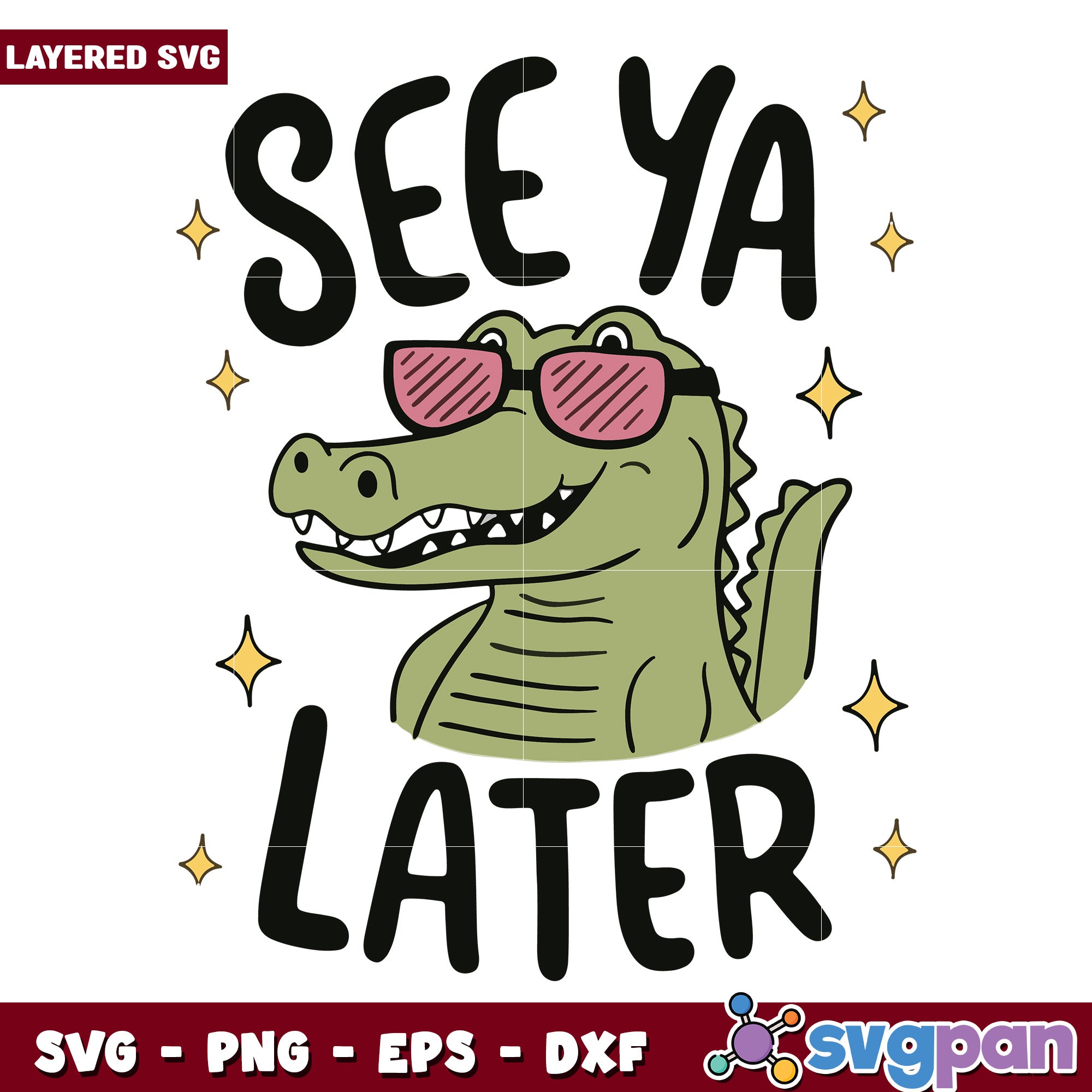 See ya later svg, casual goodbye quote svg, playful farewell design sv ...