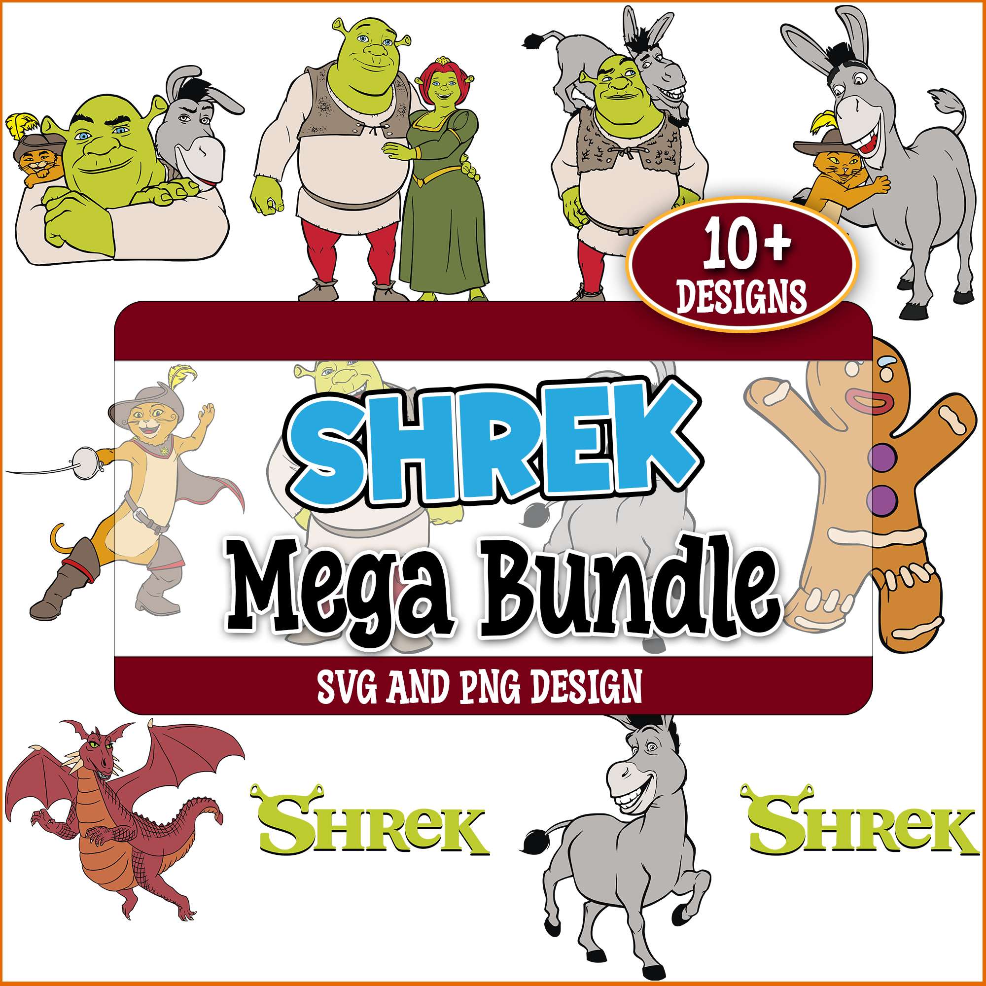 Shrek design svg bundle, shrek characters svg, shrek meme svg – svgpan