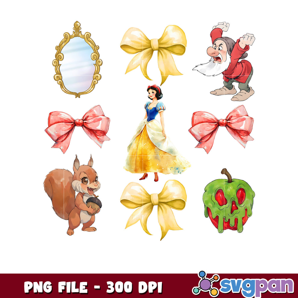 Snow White PNG Clipart Set – svgpan