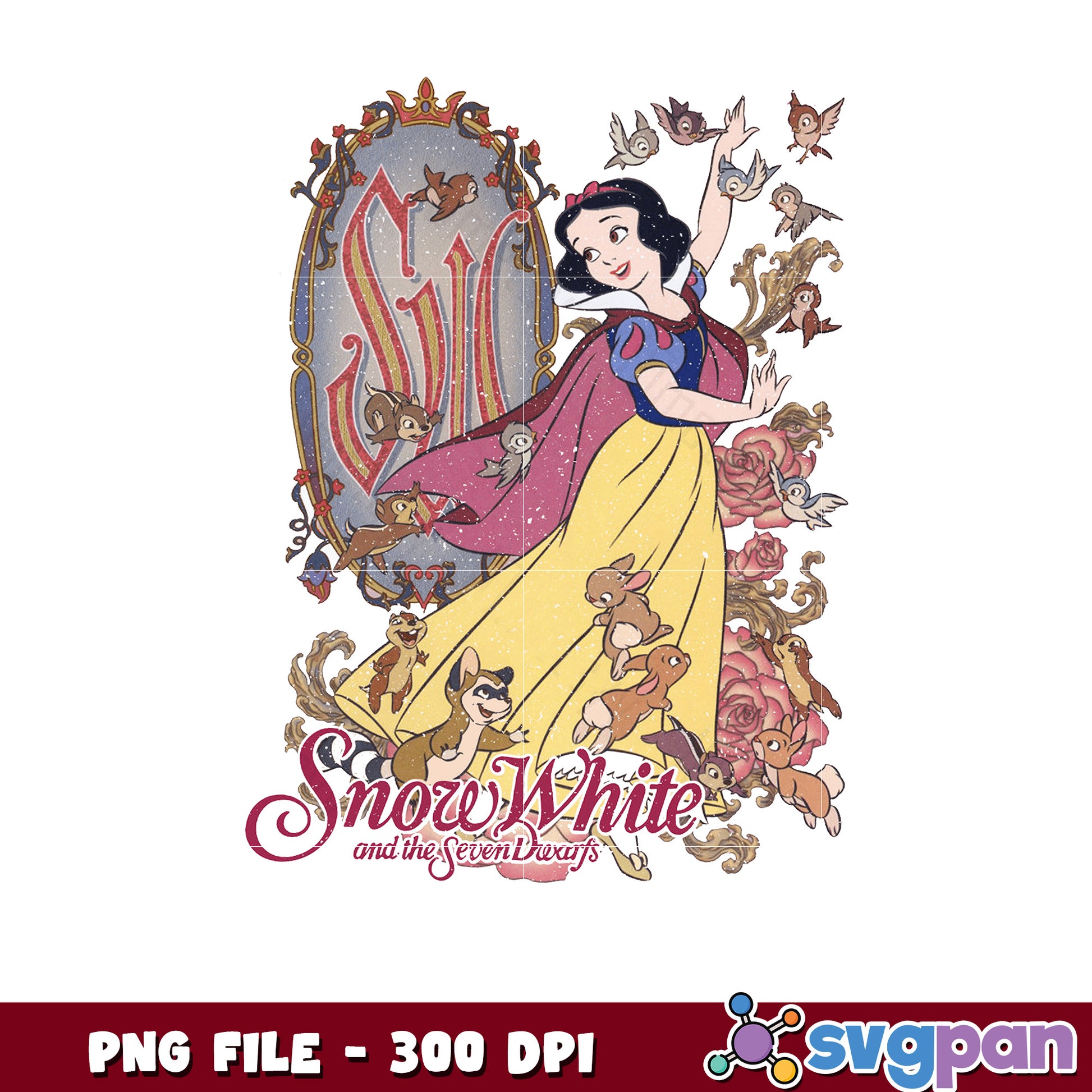 Snow White PNG Vintage Disney Art – svgpan