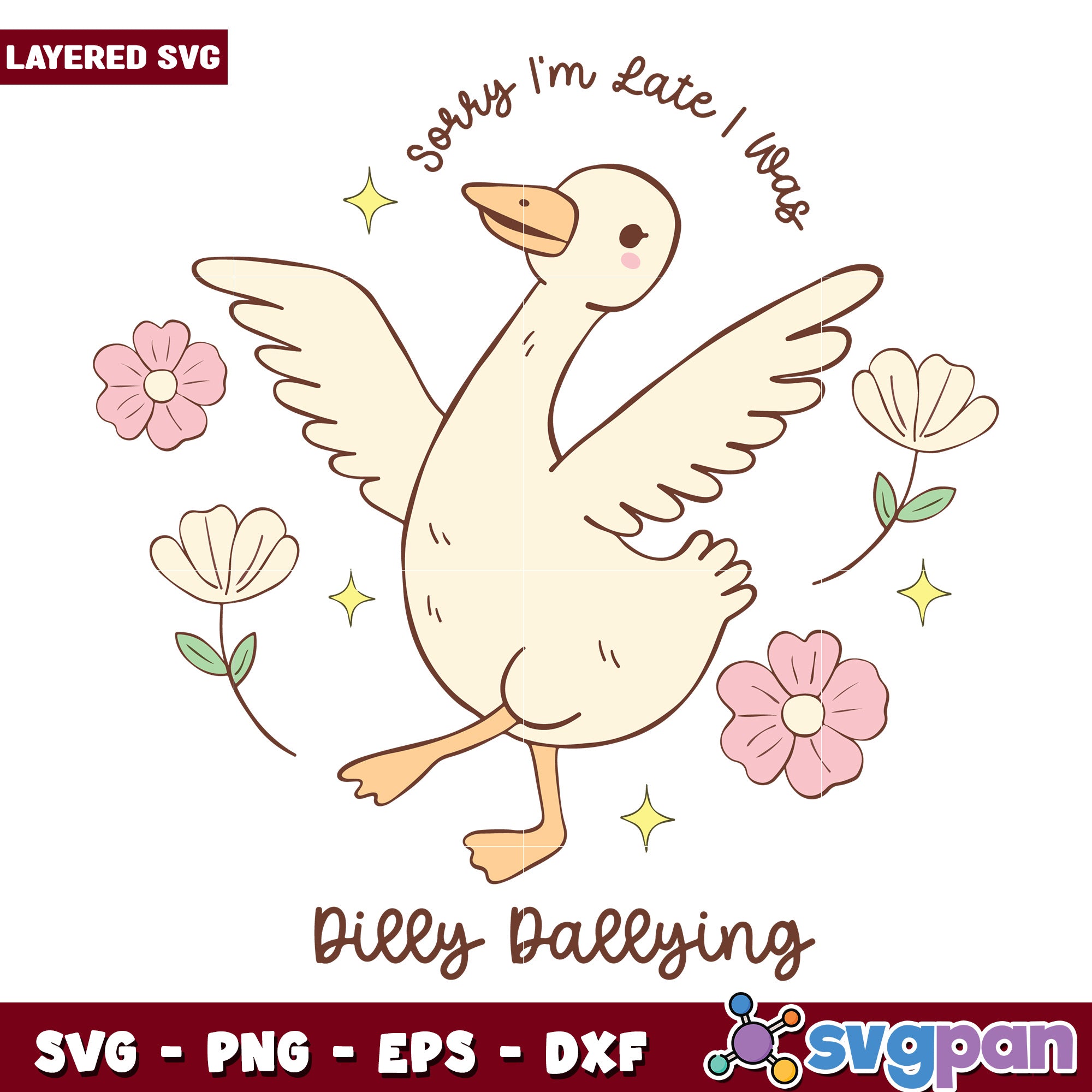 Sorry im late cute goose svg, golden goose svg, goose goose duck svg ...