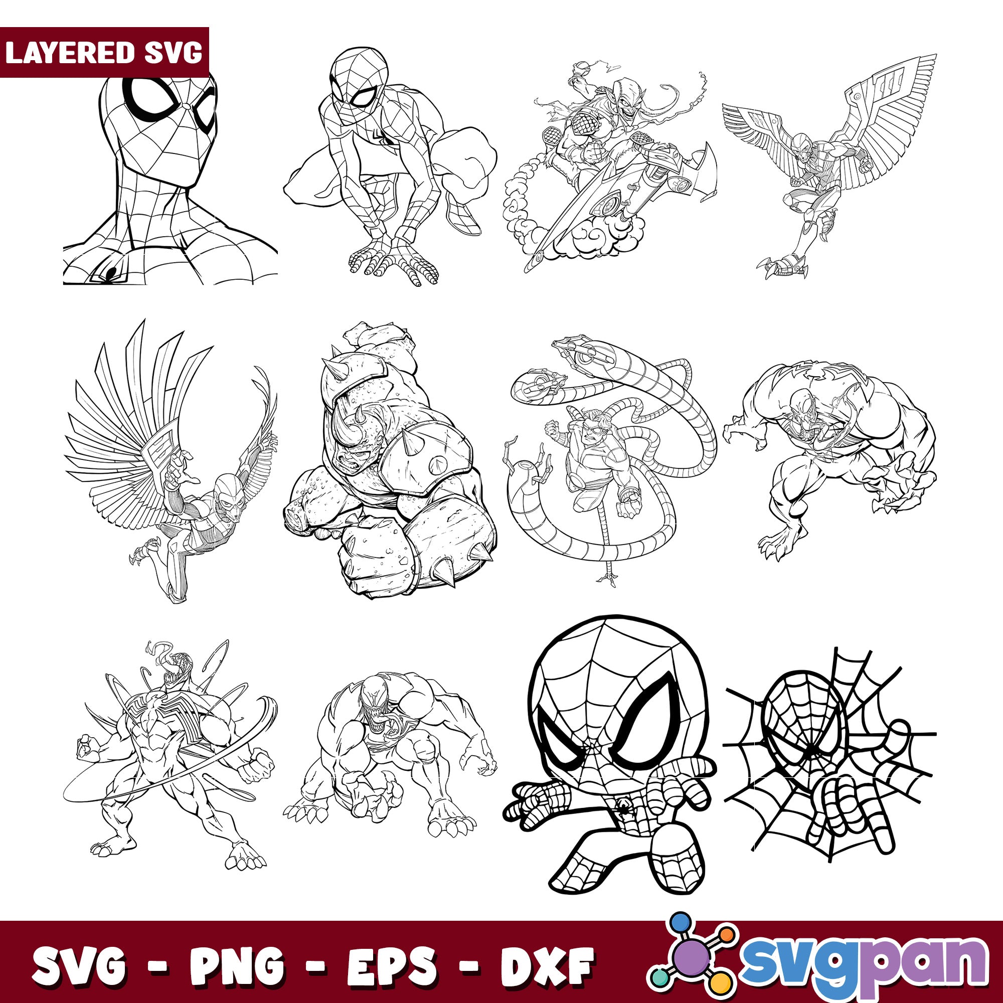 Spider Bundle SVG for Creative Projects and Crafts – svgpan