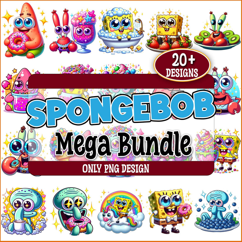 Spongebob shining png bundle, spongebob png, spongebob characters png ...