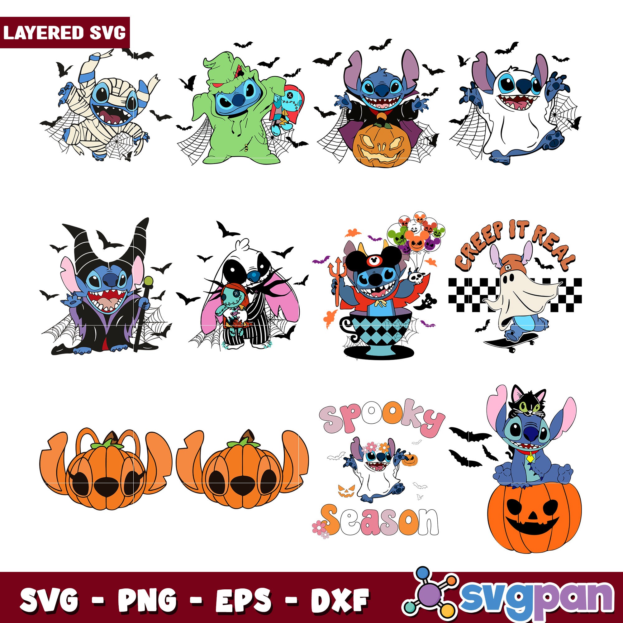 Spooky Stitch Halloween Bundle SVG Designs for Crafting – svgpan