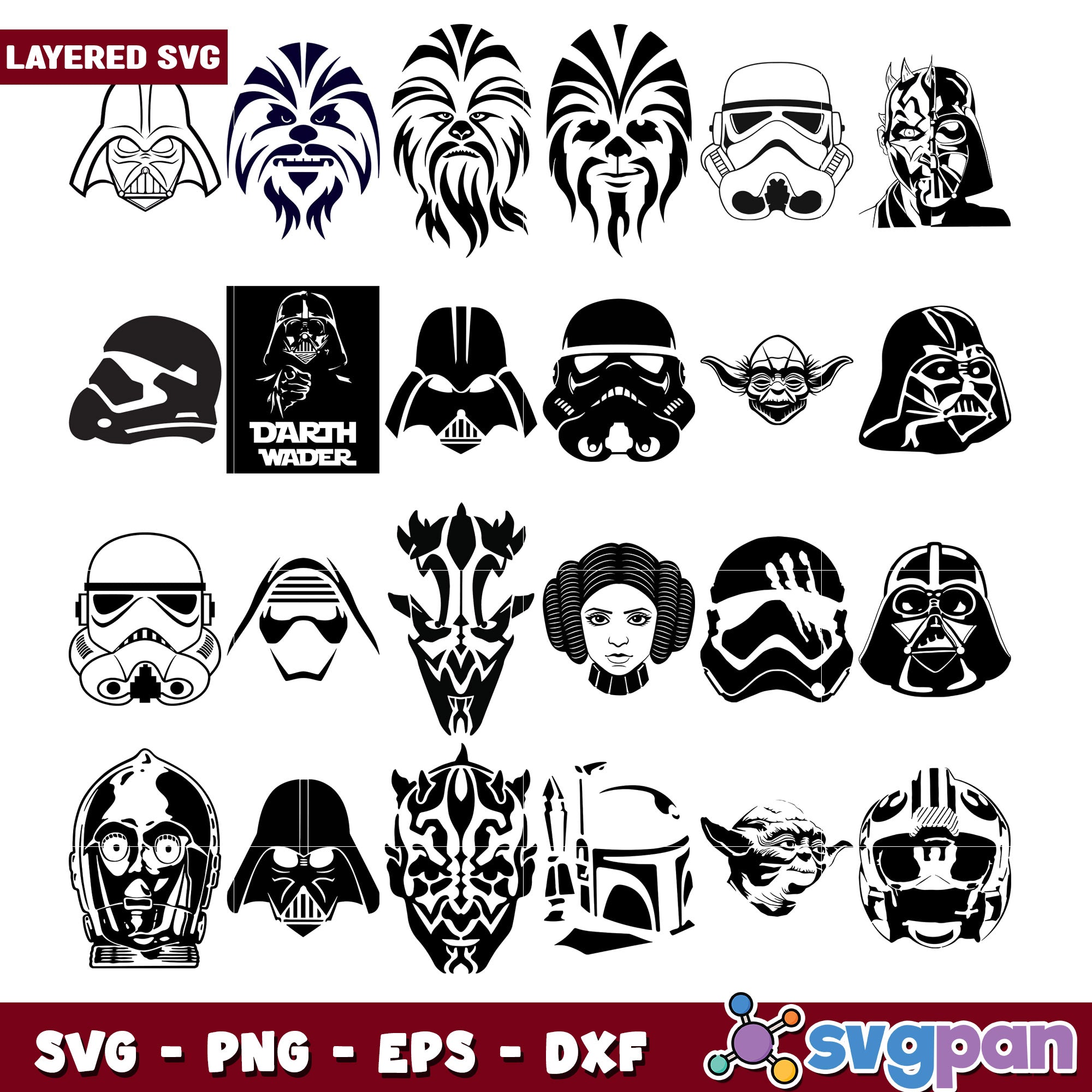 Star Wars Bundle SVG Designs for Creative Projects – svgpan