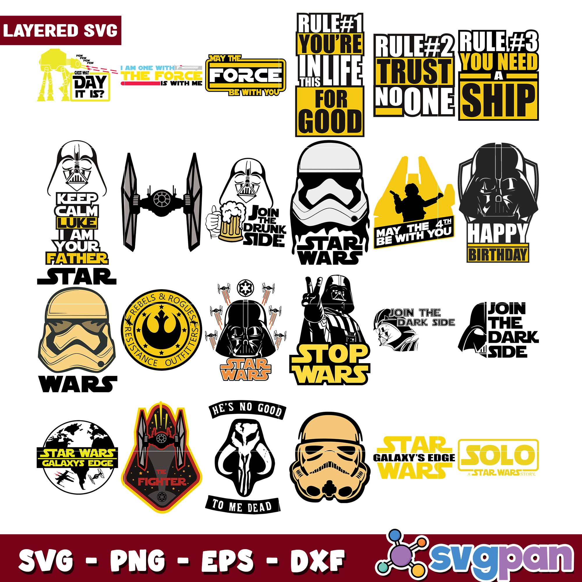 Star Wars SVG Bundle Fun Designs for All Fans – svgpan