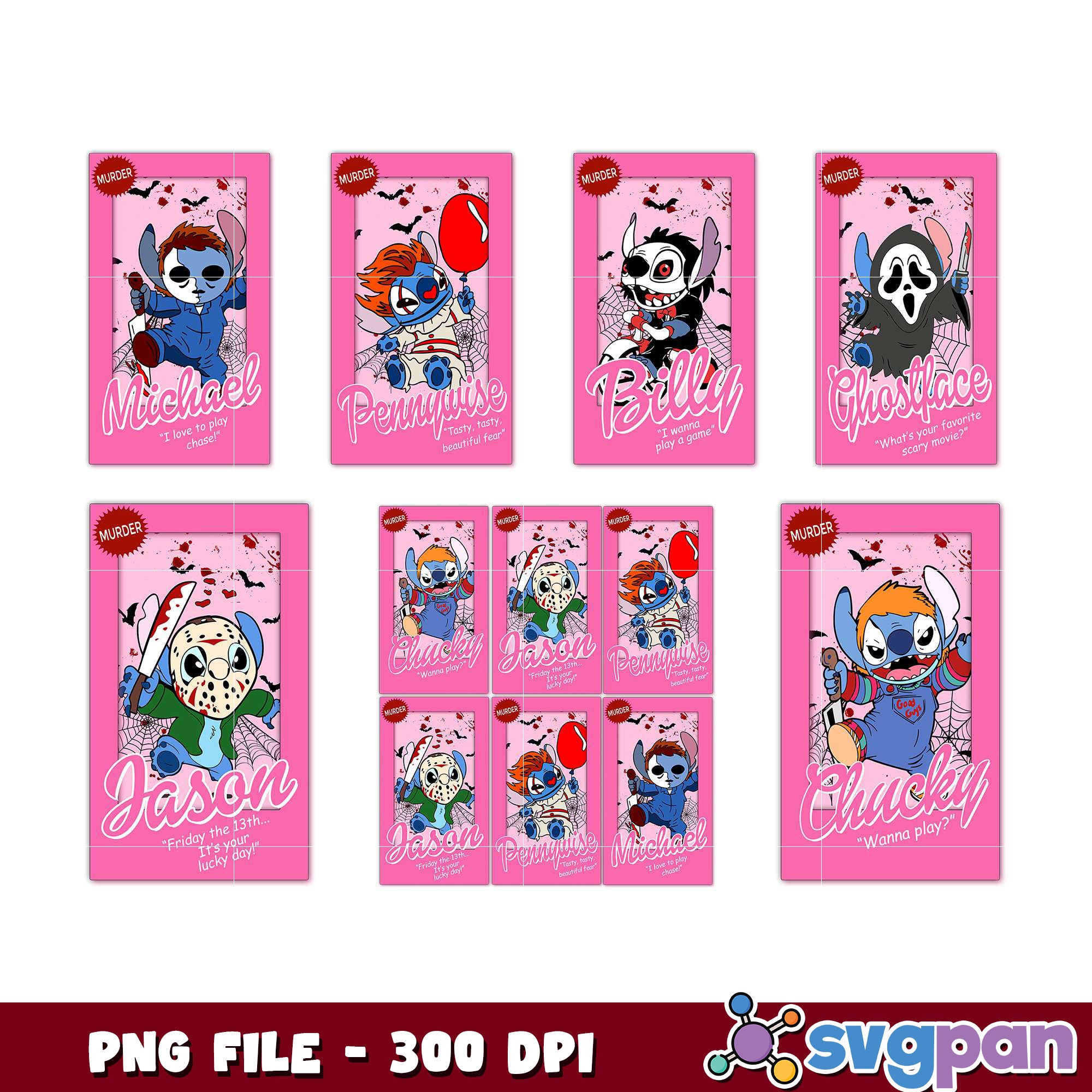 Stitch Horror Movie Bundle PNG – svgpan