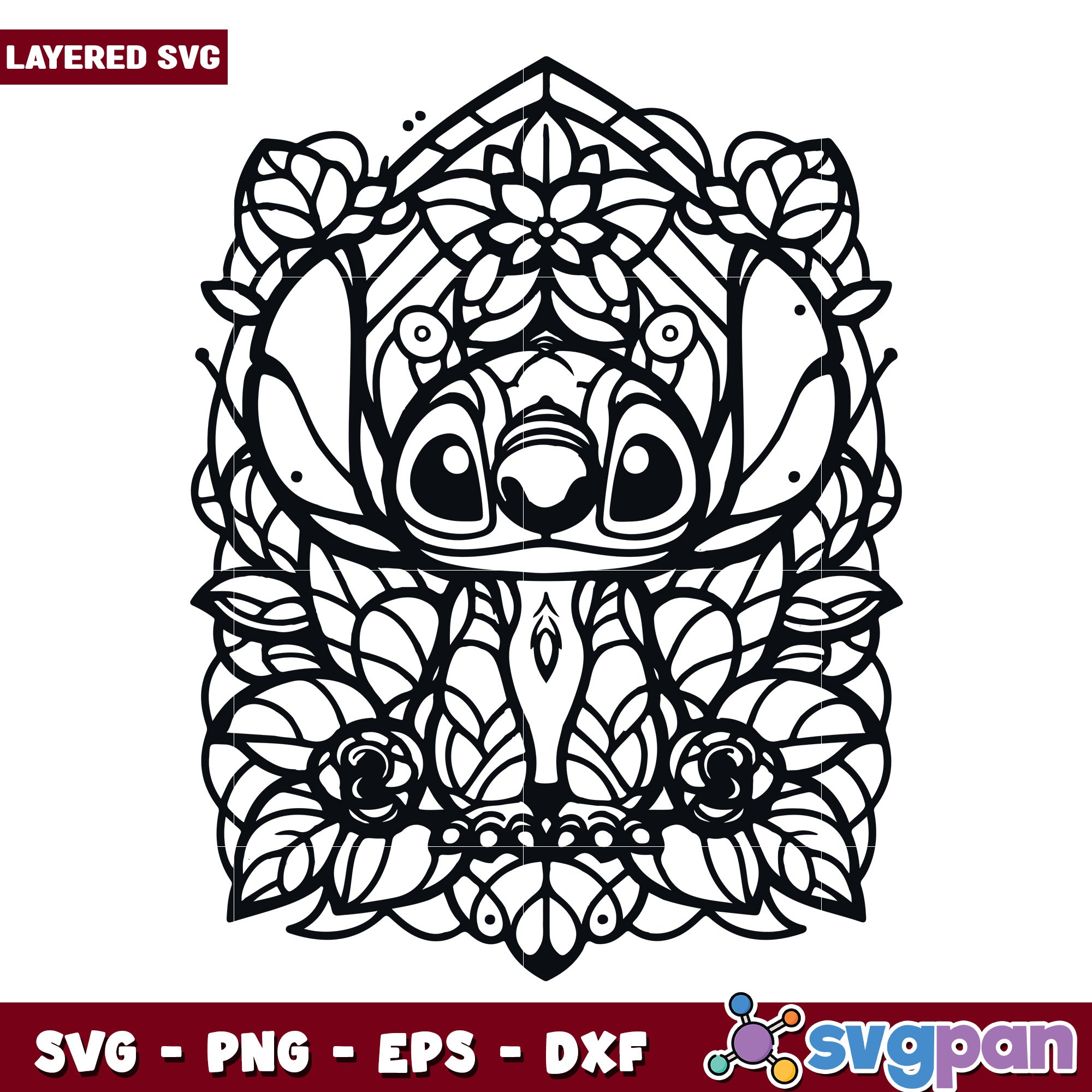 Stitch Mandala SVG Printable – svgpan