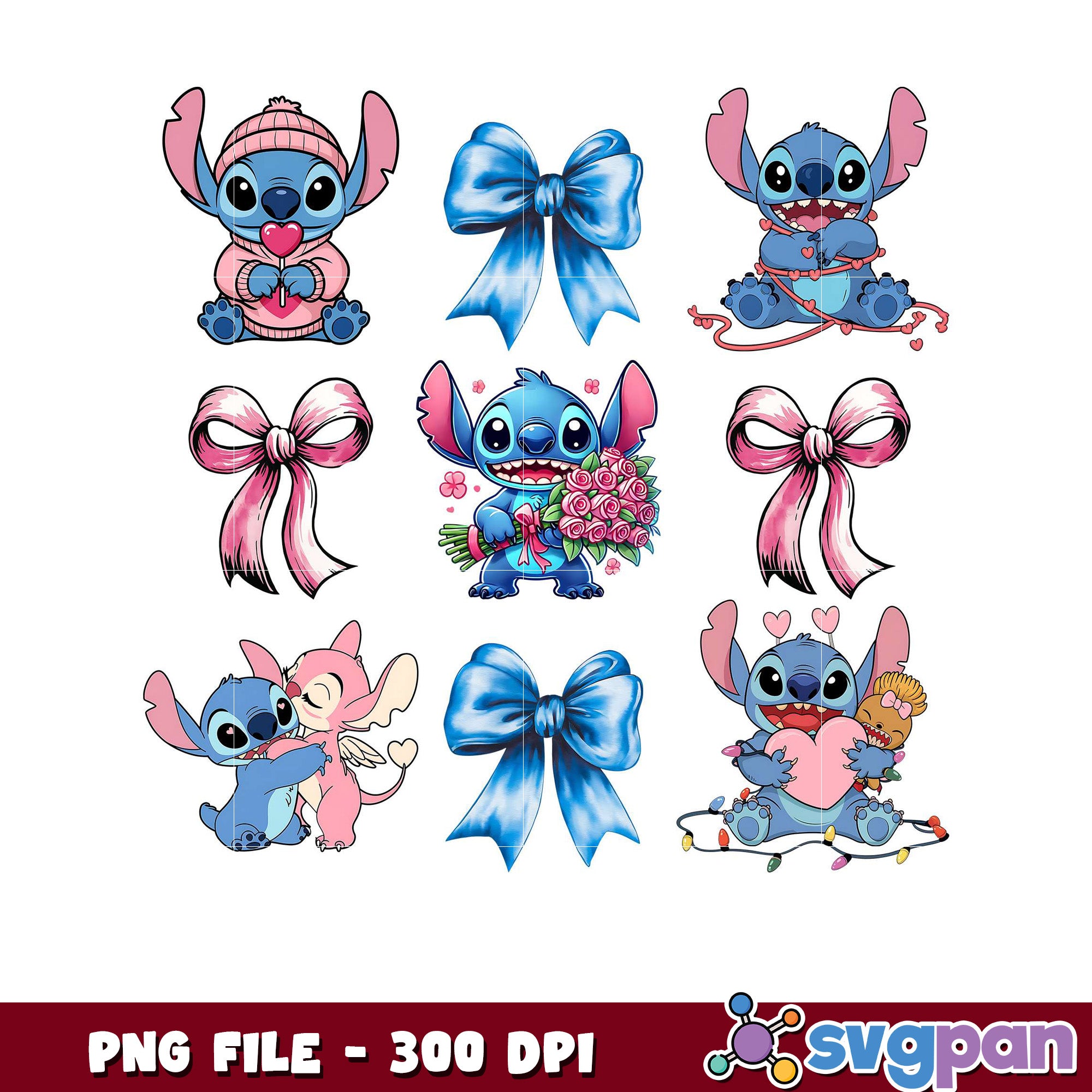 Stitch PNG Collection for Crafts, Cute Designs for Lovers – svgpan
