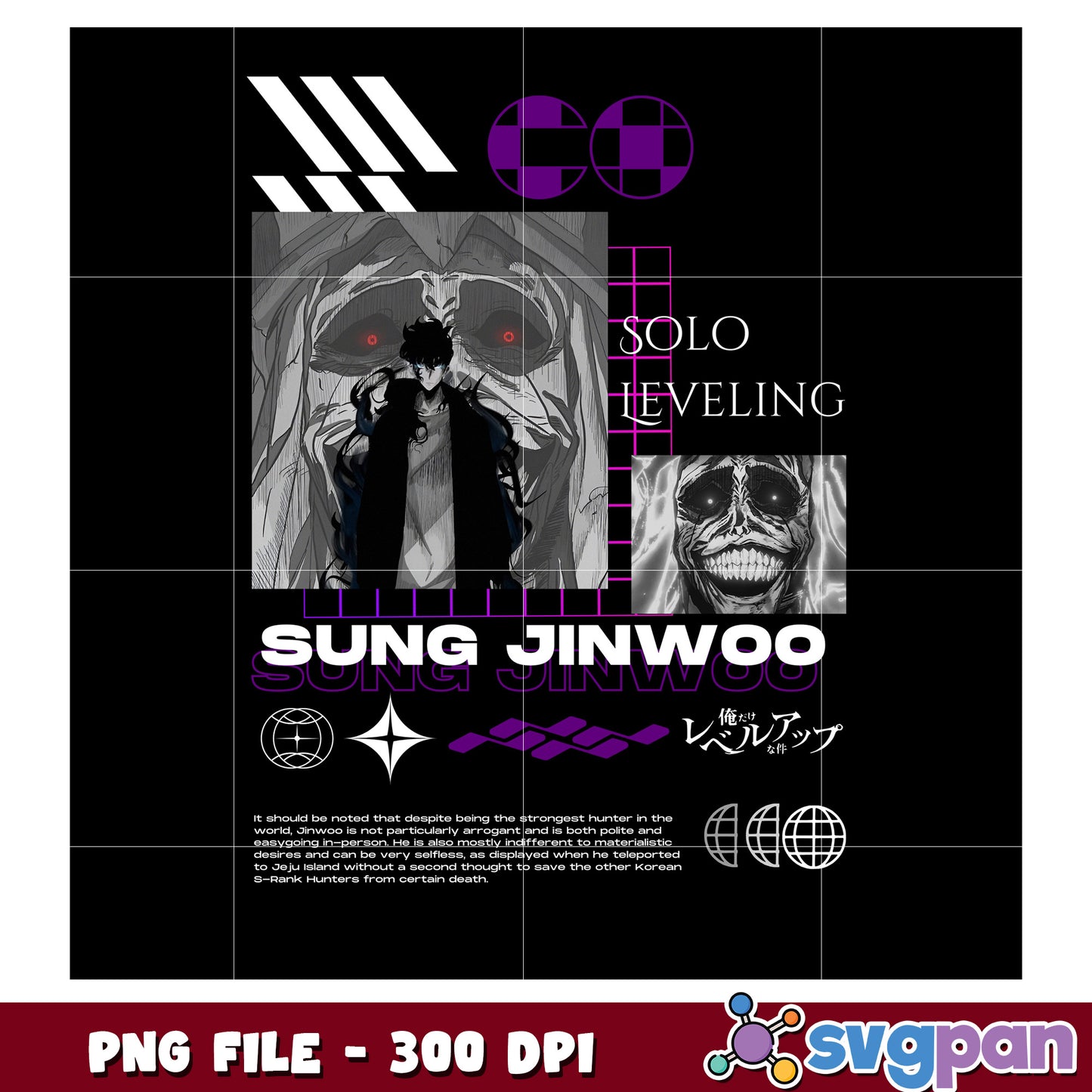 Sung jin woo and evil statue design png, webtoon anime png, anime 2025 ...