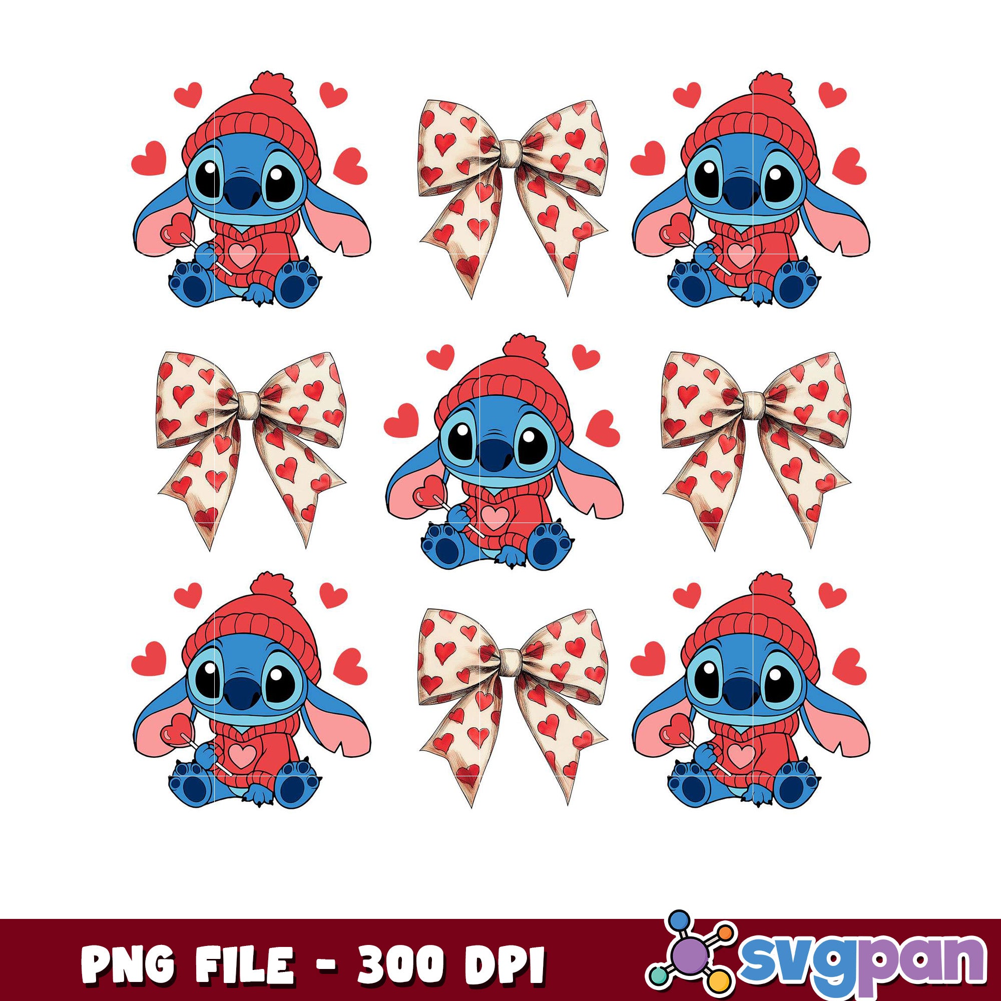 Sweet cartoon character pattern design, perfect for crafts – svgpan