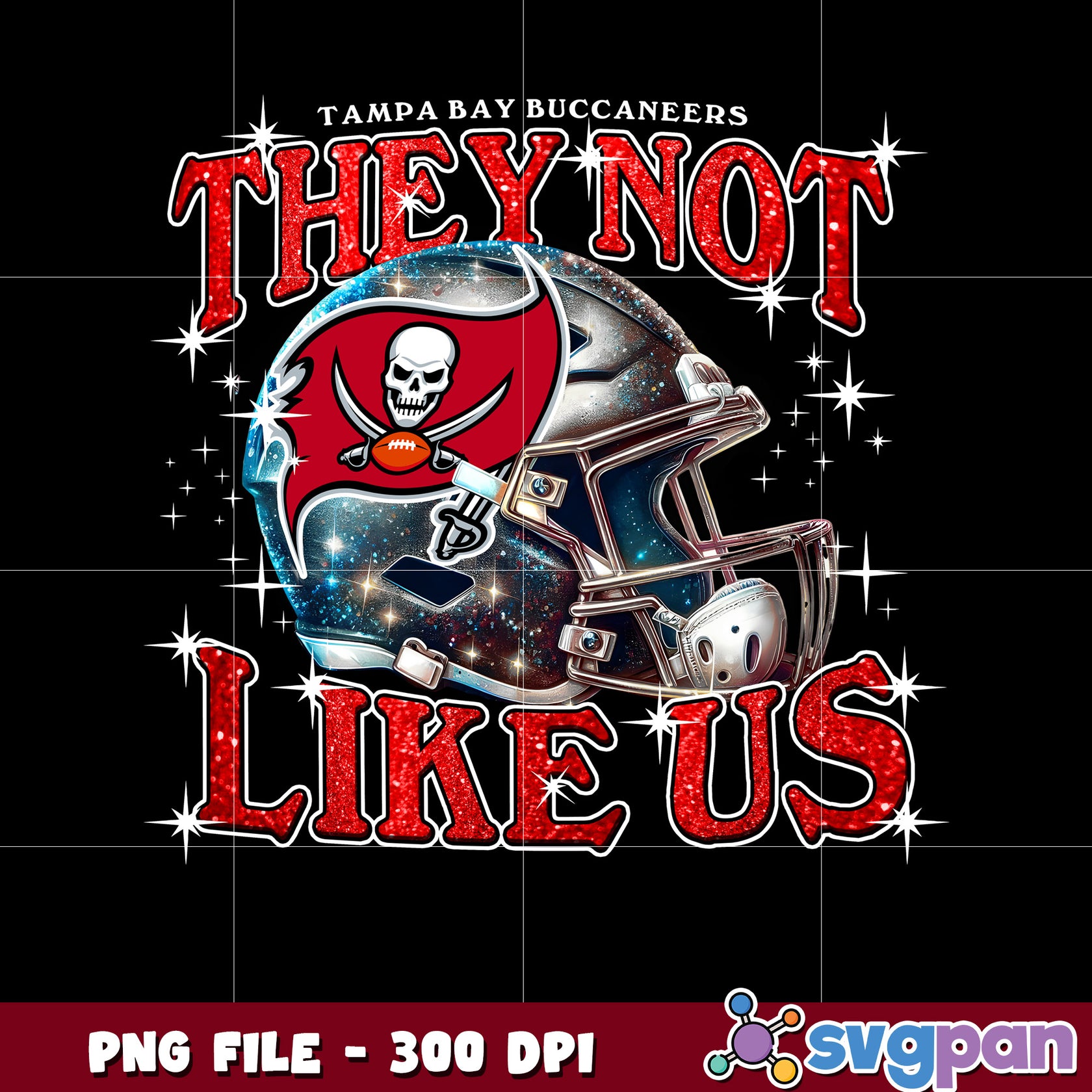 Tampa bay buccaneers they not like us helmet design png, american rugb ...