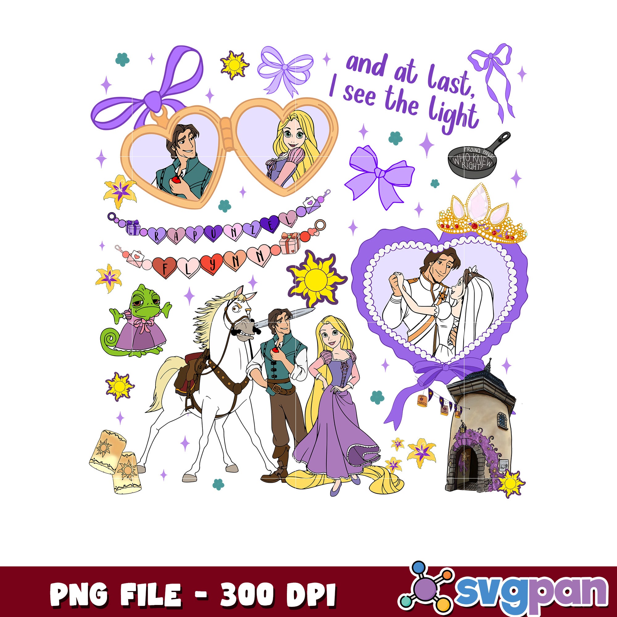 Tangled movie princess picture frame png, disney characters png, disne ...