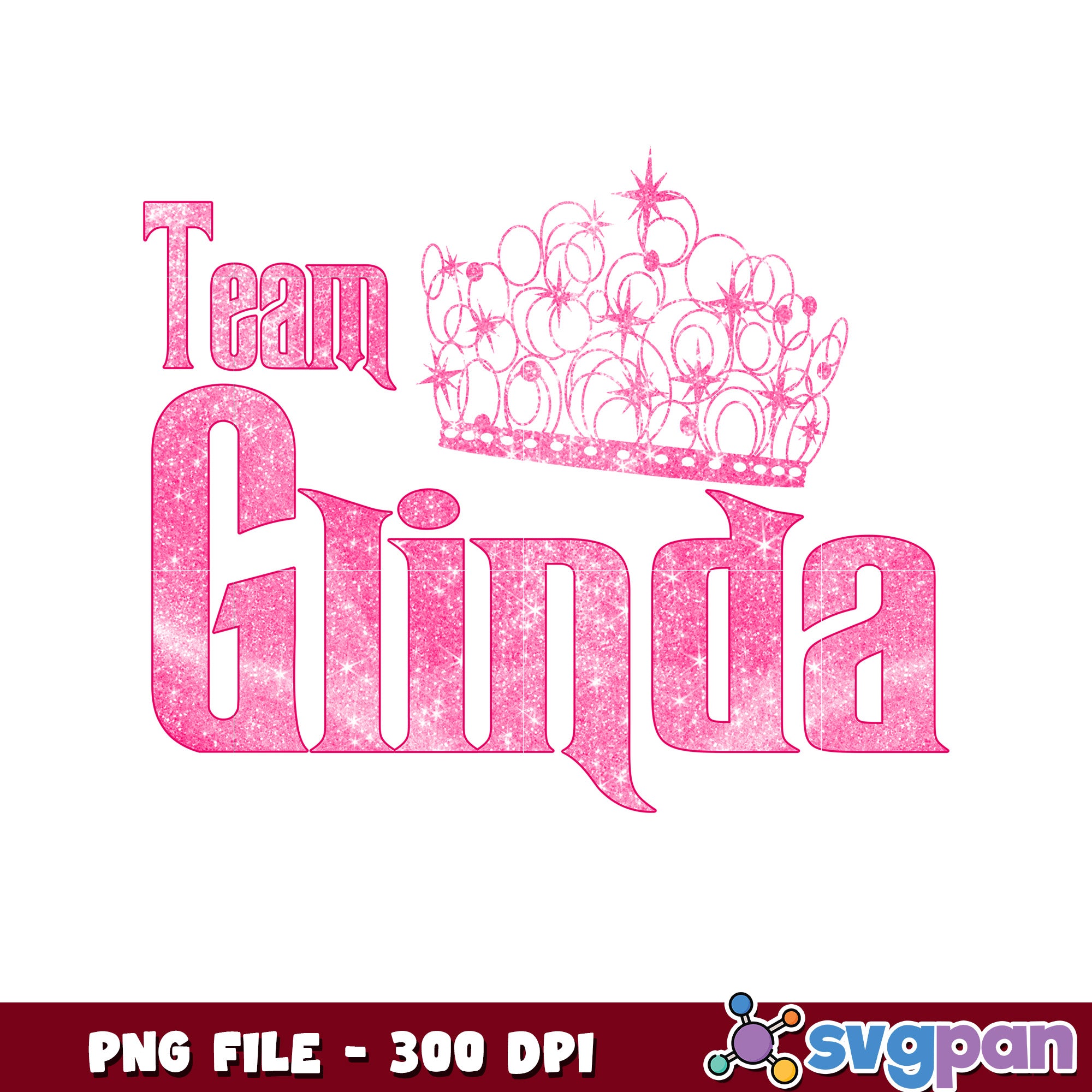 Team Glinda Pink Glitter PNG – svgpan