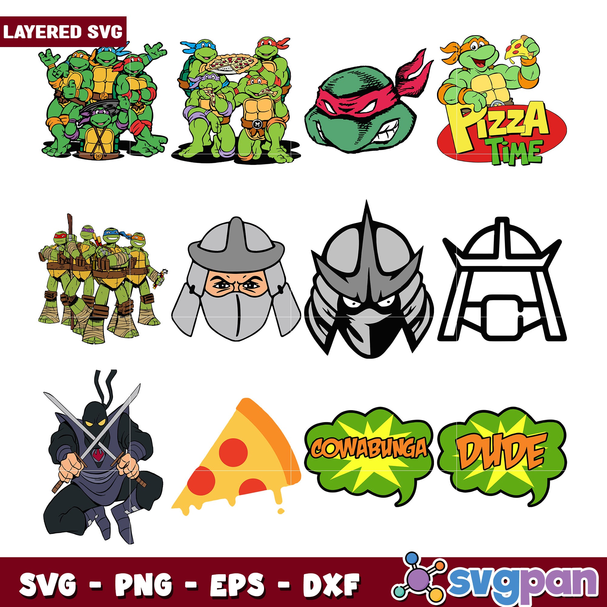 Teenage Mutant Ninja Turtles Bundle SVG Collection – svgpan