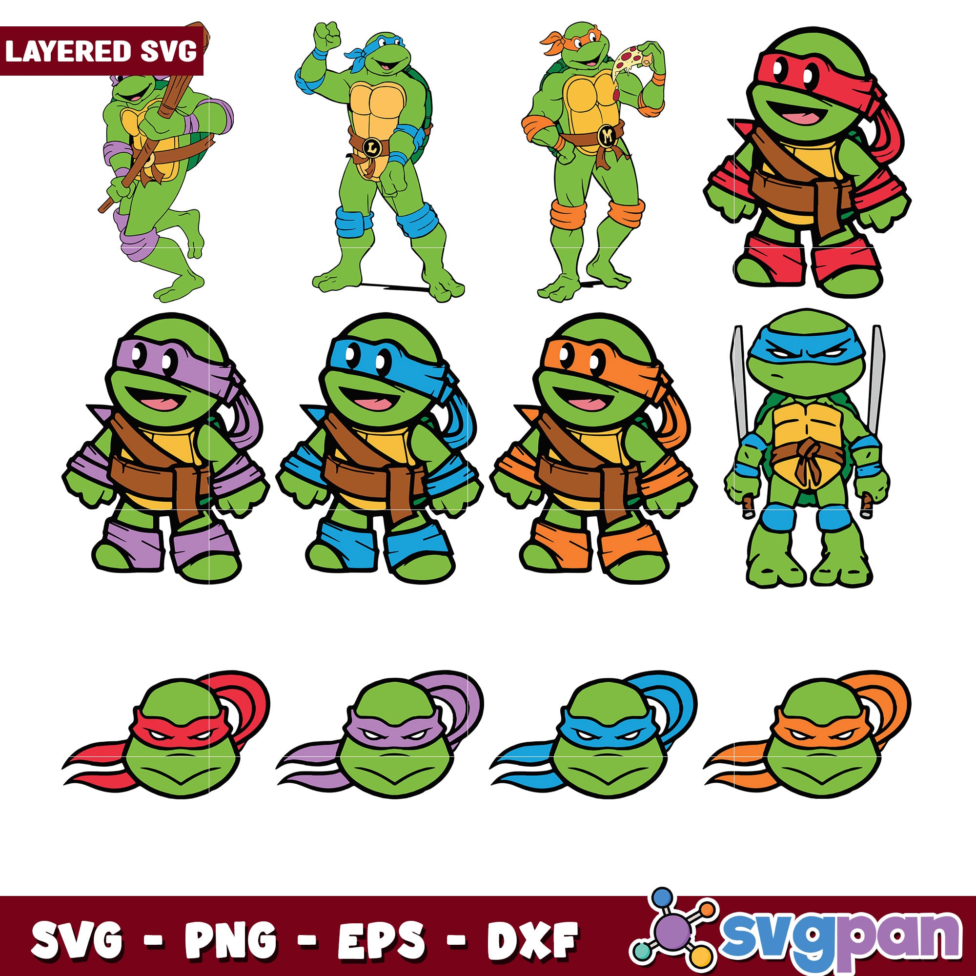 Teenage Mutant Ninja Turtles SVG Bundle for Crafters – svgpan