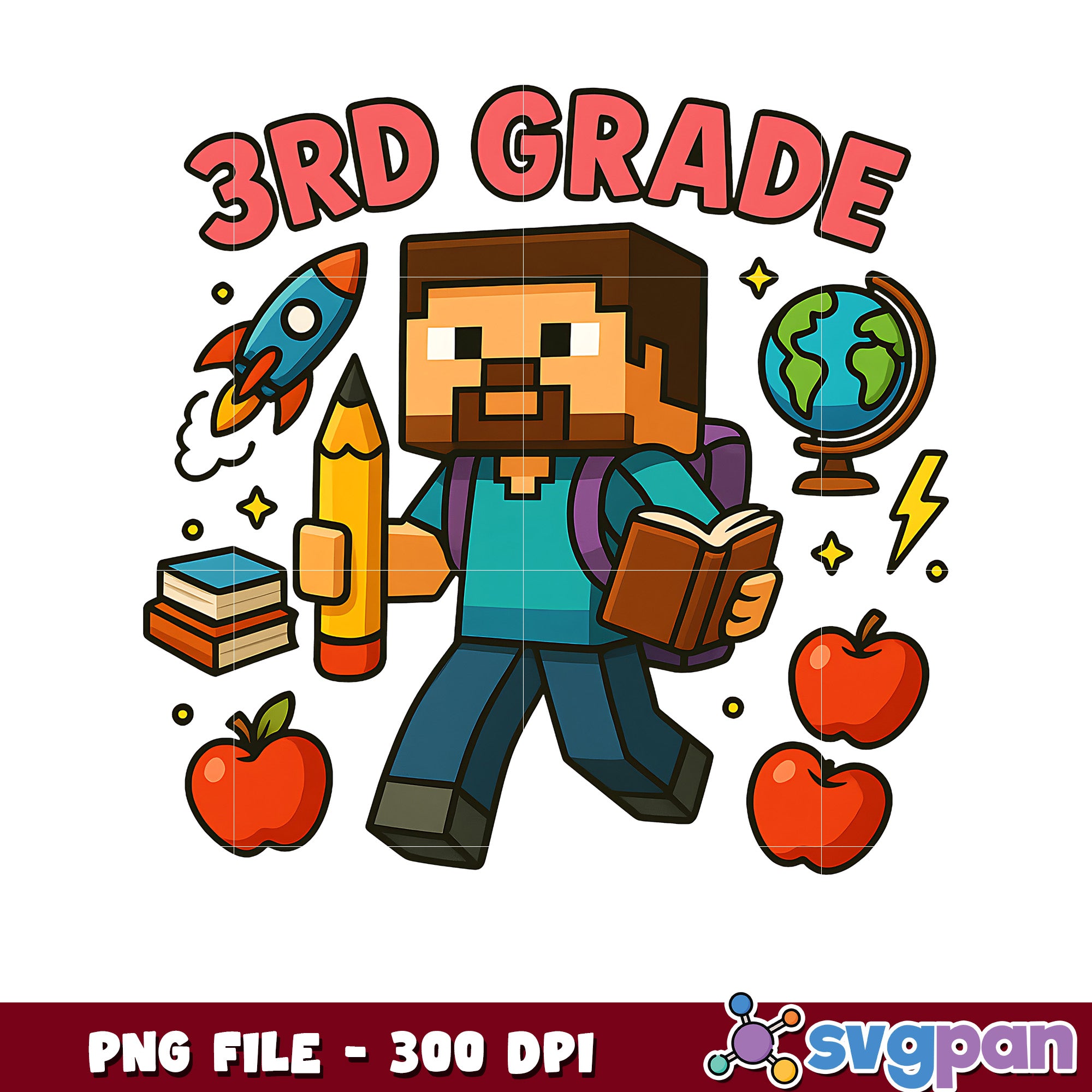 Third grade steve png, third grade png, minecraft steve png – svgpan