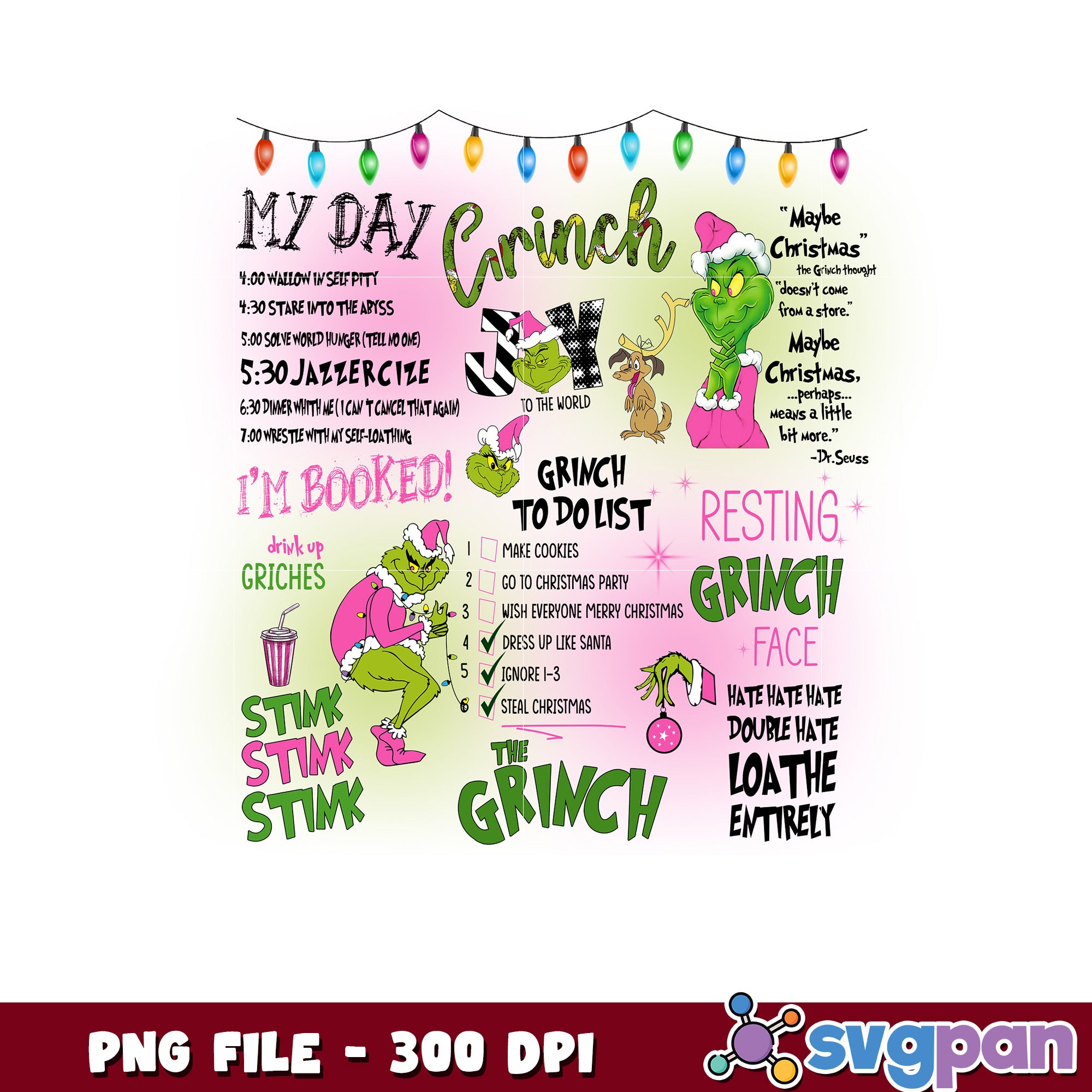 Todo list of grinch png, grinch quotes png, christmas time png – svgpan