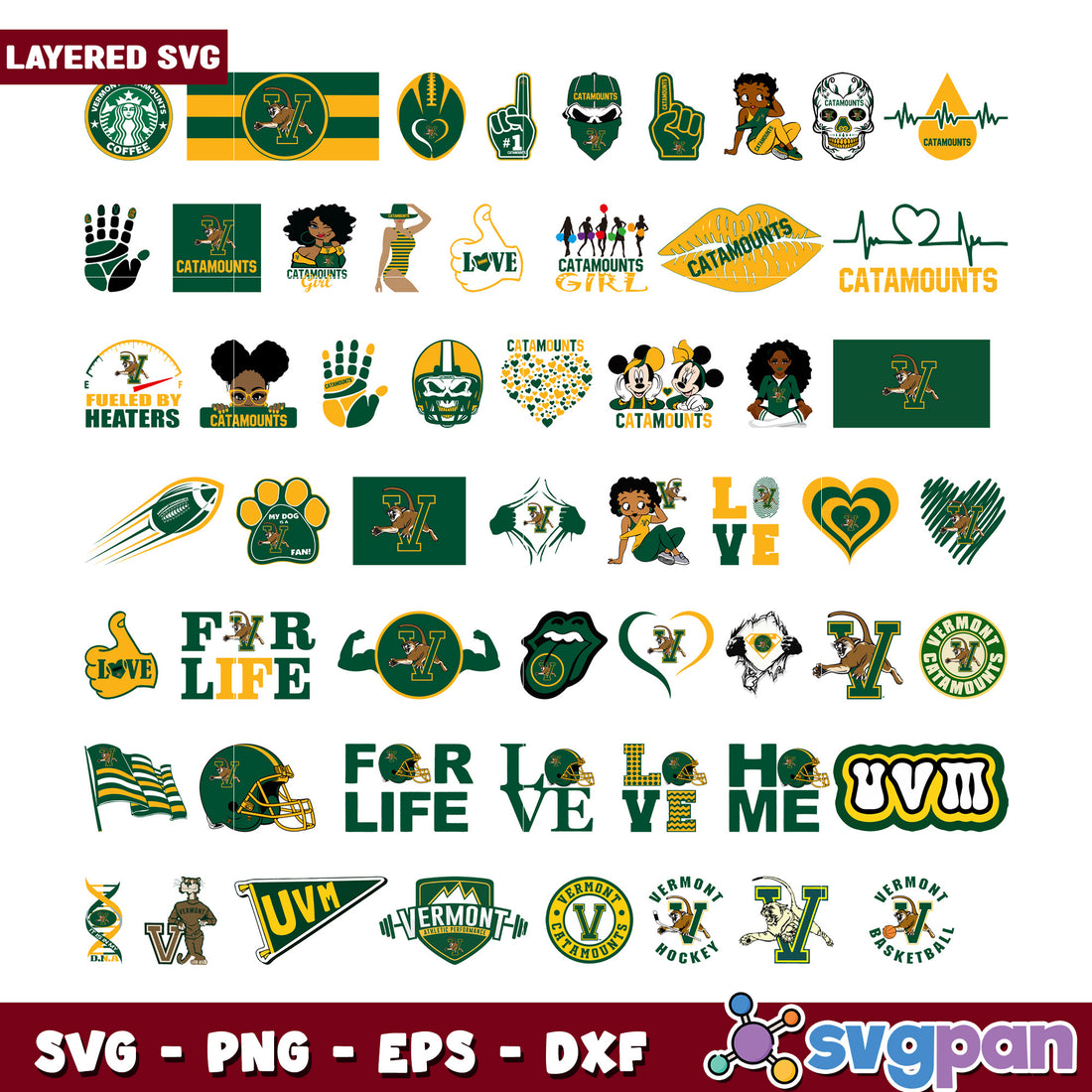 Vermont Catamounts SVG Bundle – svgpan